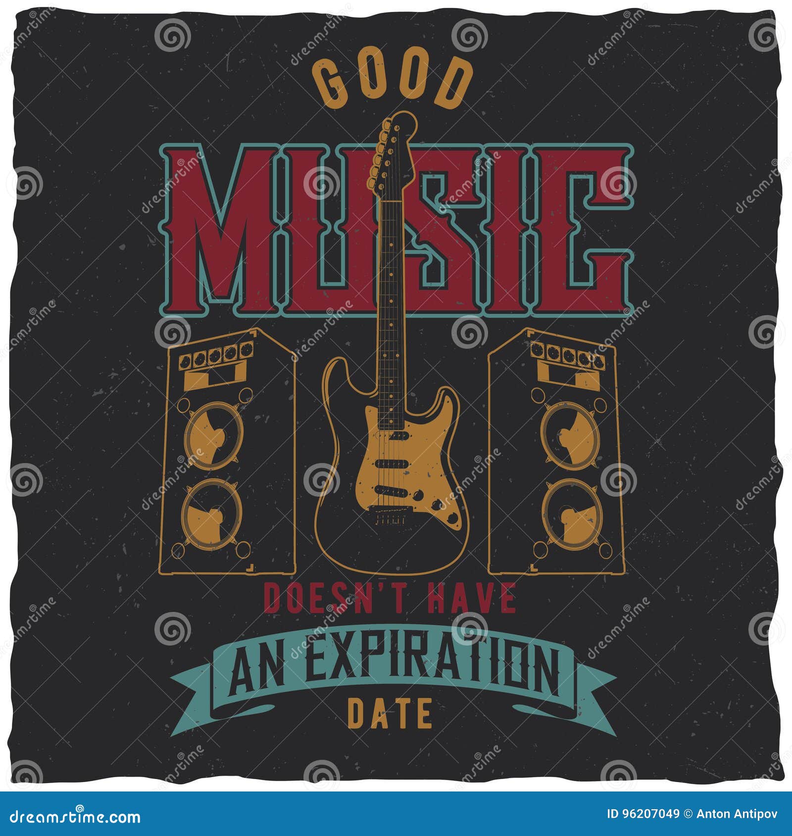 Good Music Poster stock vector. Illustration of label - 96207049