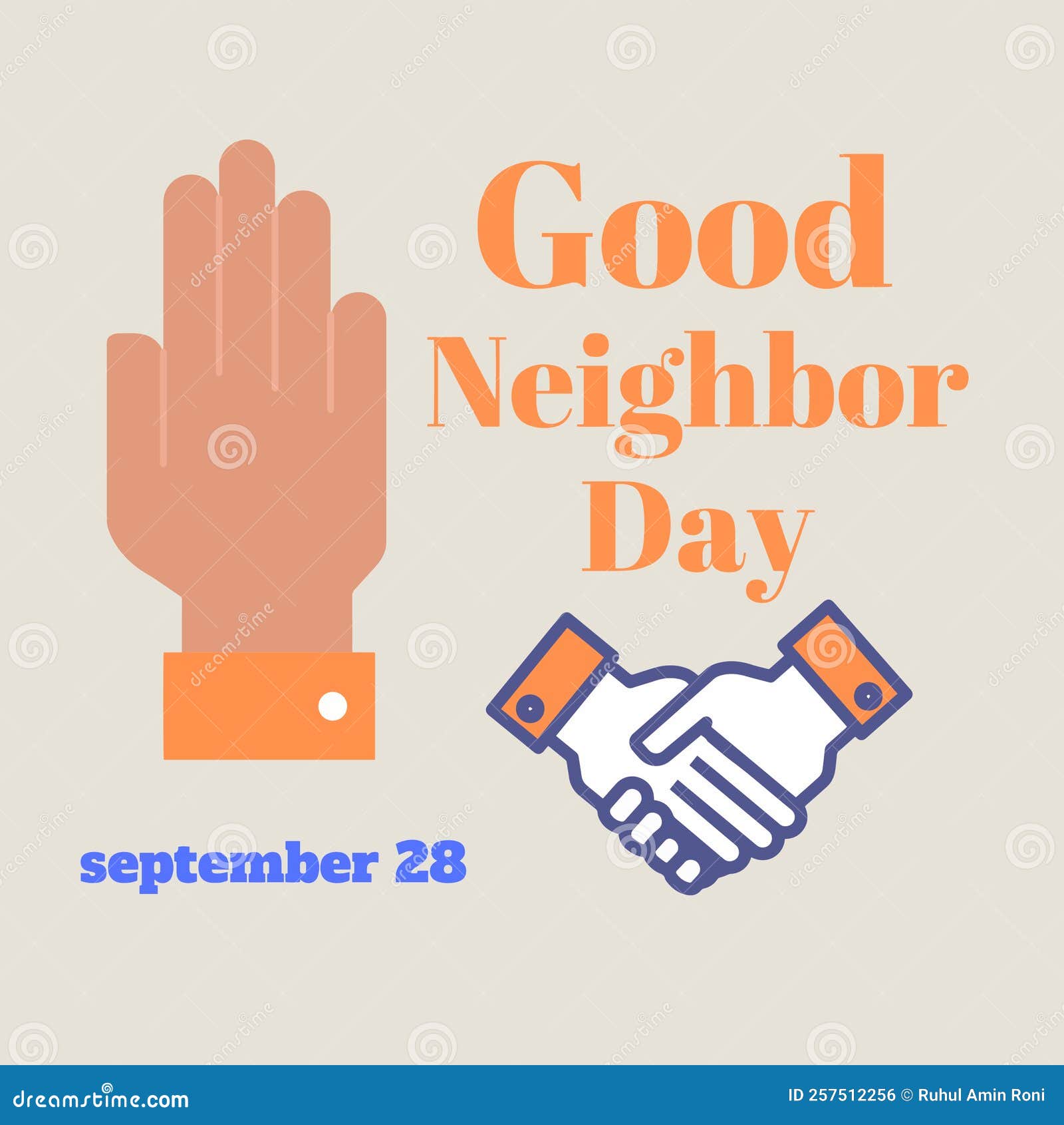 Good Neighbor Day, September 28, Vector Illustrator Stock Illustration ...