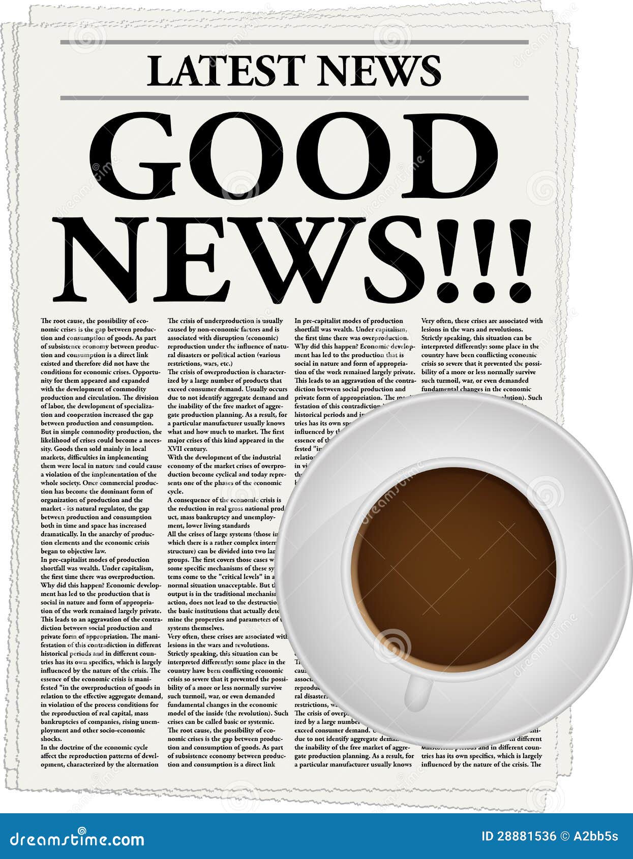 Good news stock illustration. Illustration of press, newsprint - 28881536