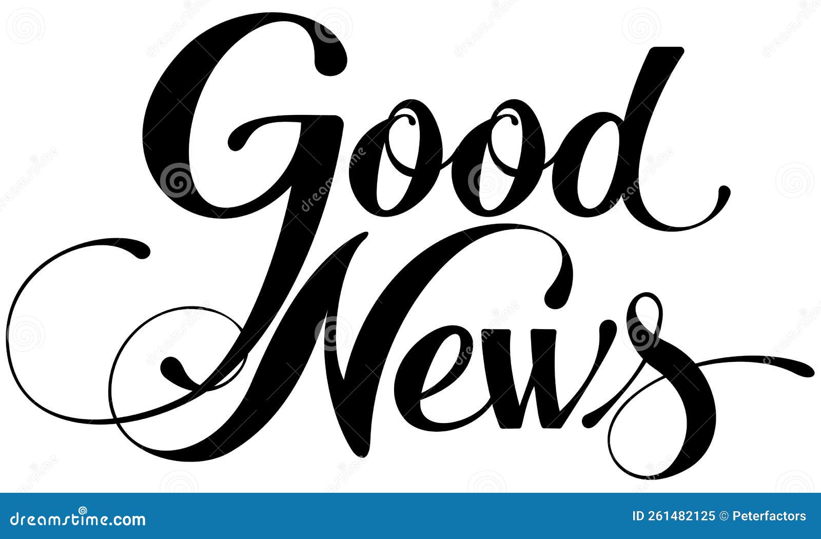 Good News - Custom Calligraphy Text Stock Vector - Illustration of ...