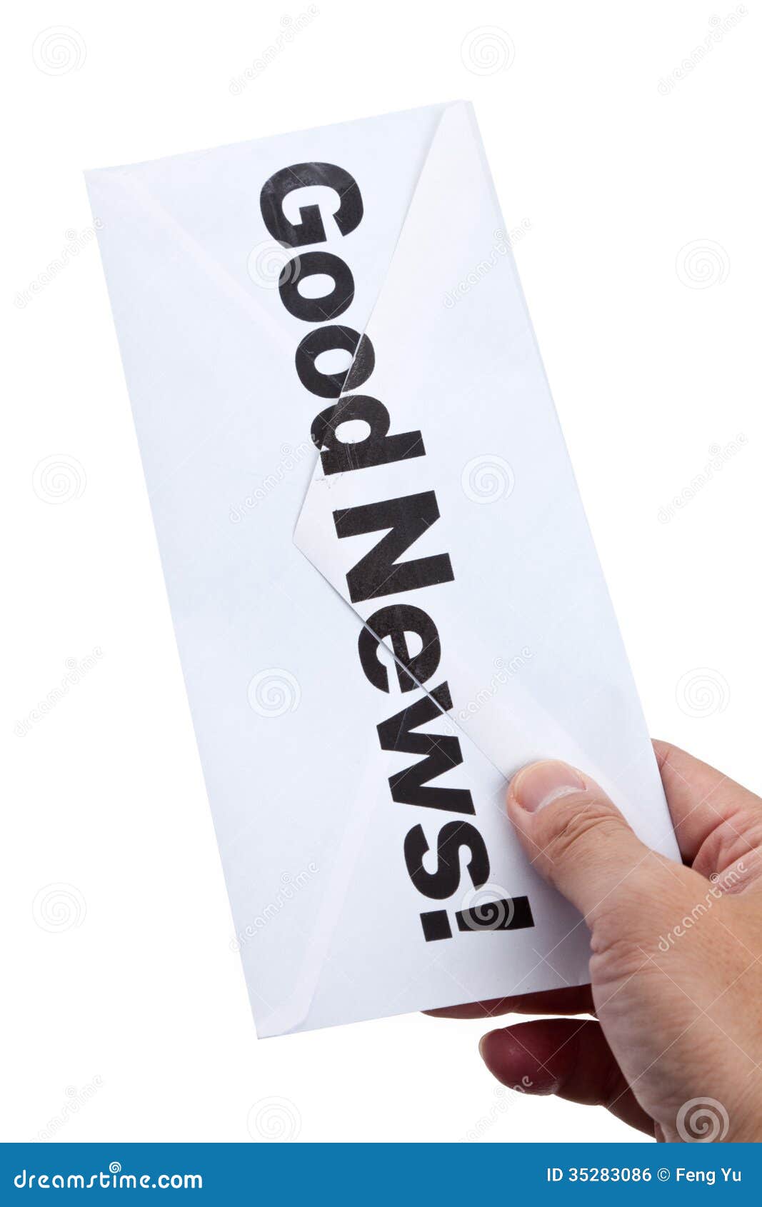 Good News and envelope stock photo. Image of isolated - 35283086