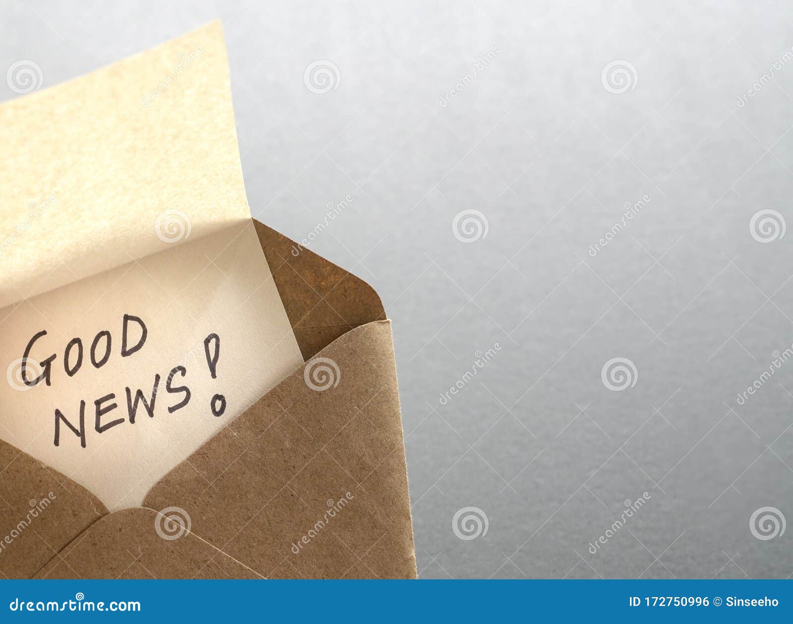 Good News Message in an Envelope Stock Photo - Image of congrats ...