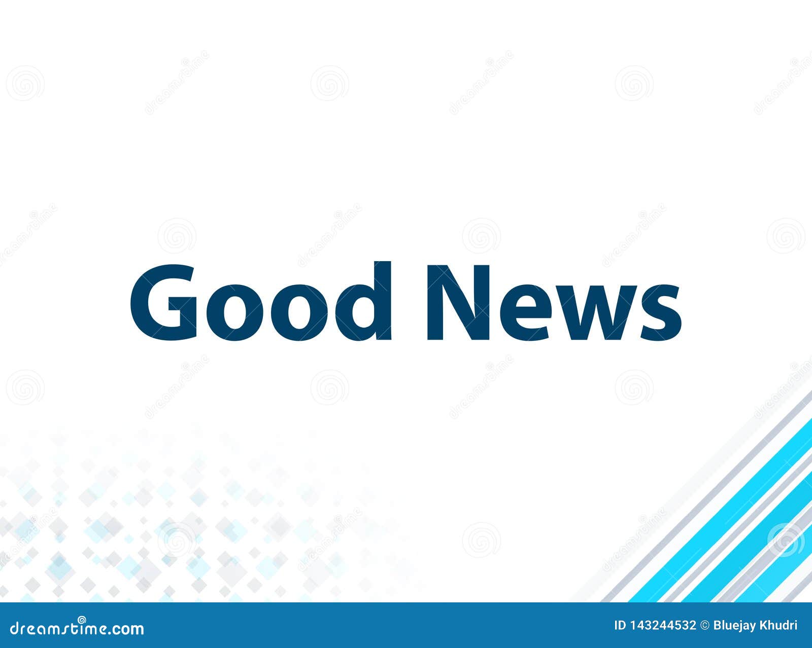 Good News Modern Flat Design Blue Abstract Background Stock ...