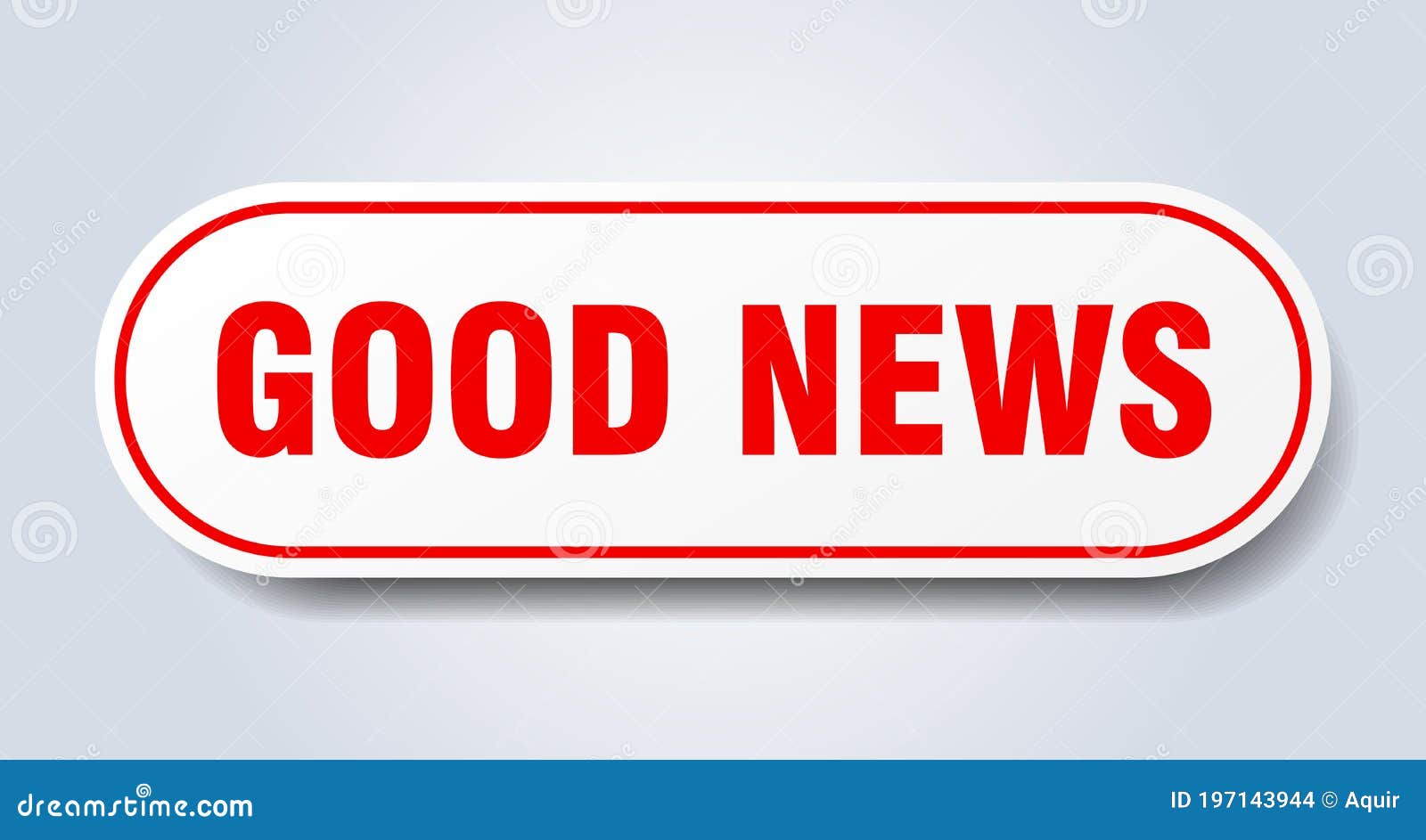 Good News Sign. Rounded Isolated Button. White Sticker Stock Vector ...