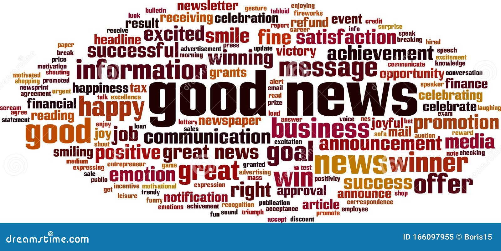 Good news word cloud stock vector. Illustration of satisfaction - 166097955