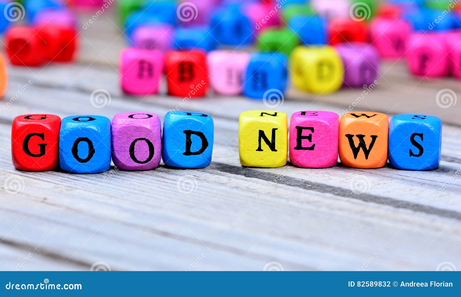 Good news words on table stock photo. Image of primary - 82589832
