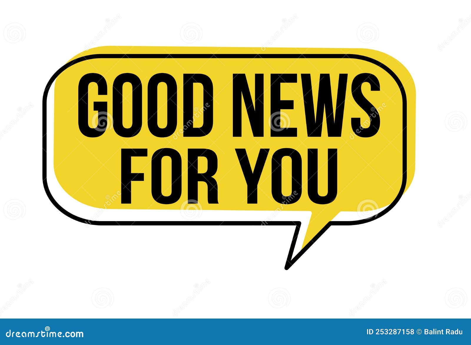 Good News for You Speech Bubble on White Stock Vector - Illustration of ...