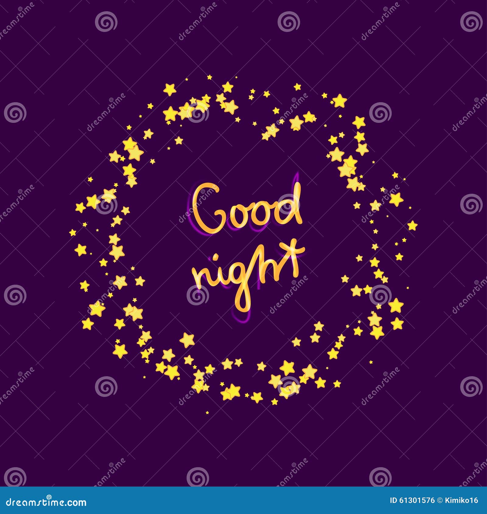 Good night card stock illustration. Illustration of dark - 61301576