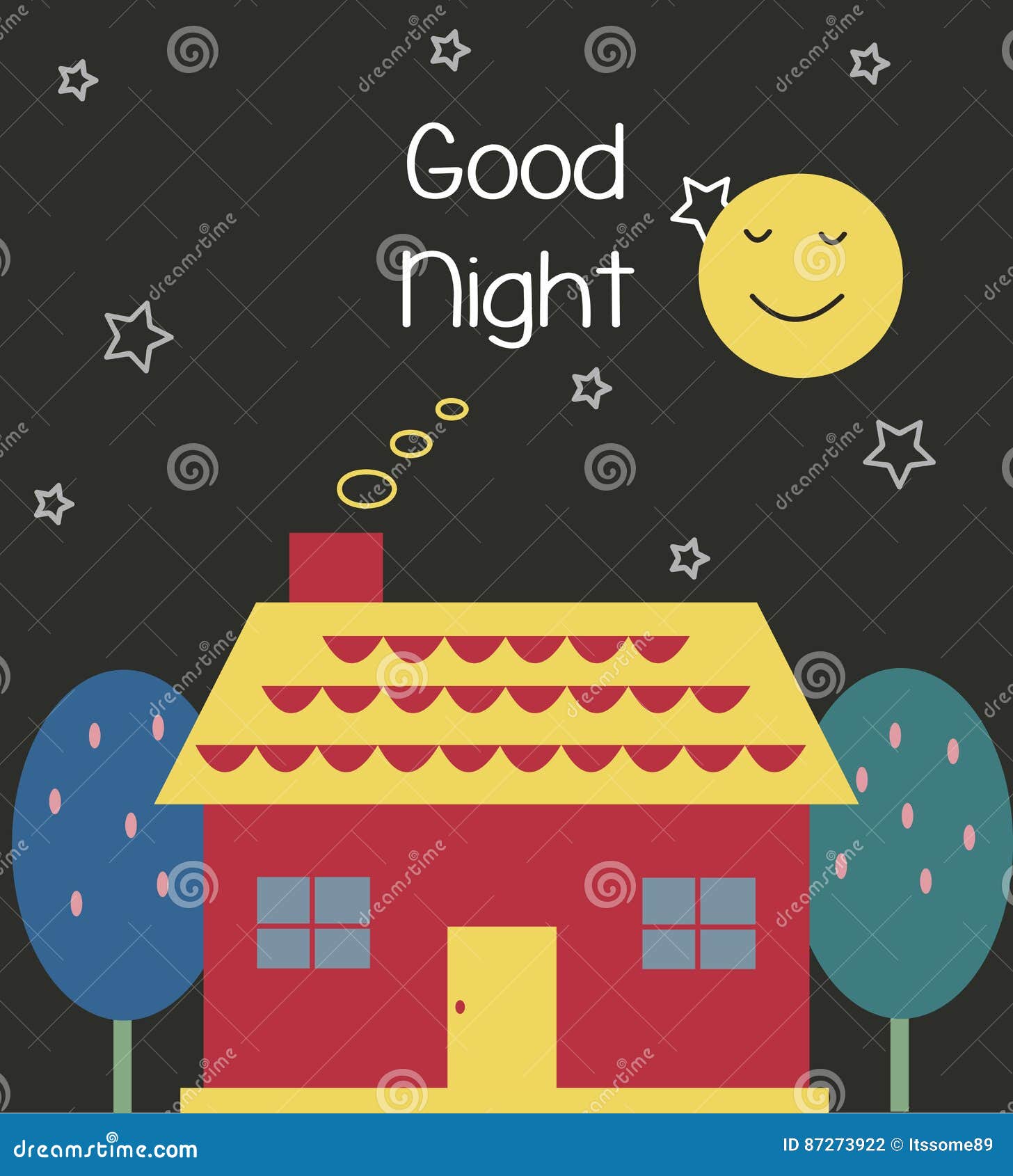 Good night home stock illustration. Illustration of illustrations ...
