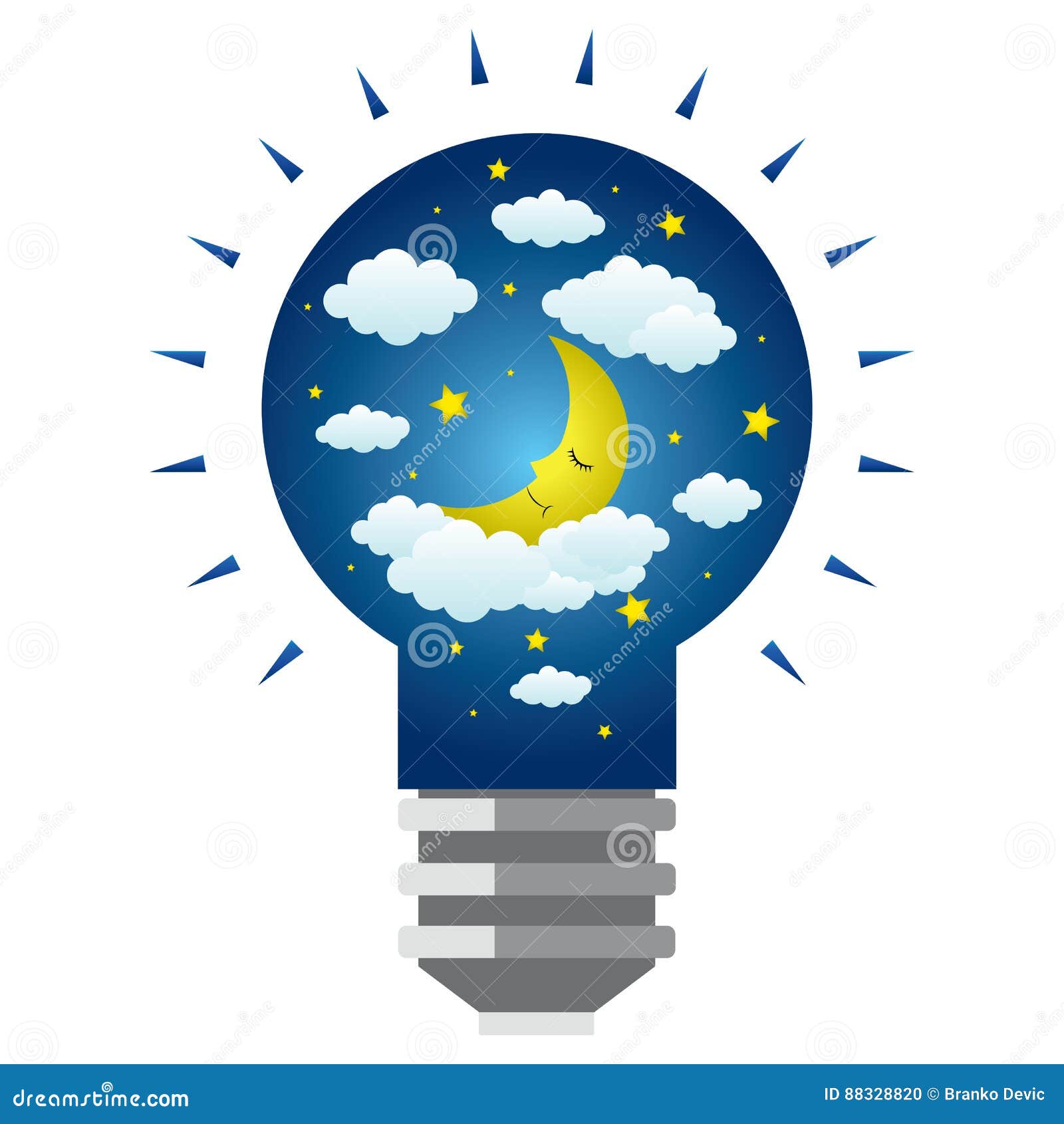 Good Night Illustration Design Stock Vector - Illustration of sweet ...