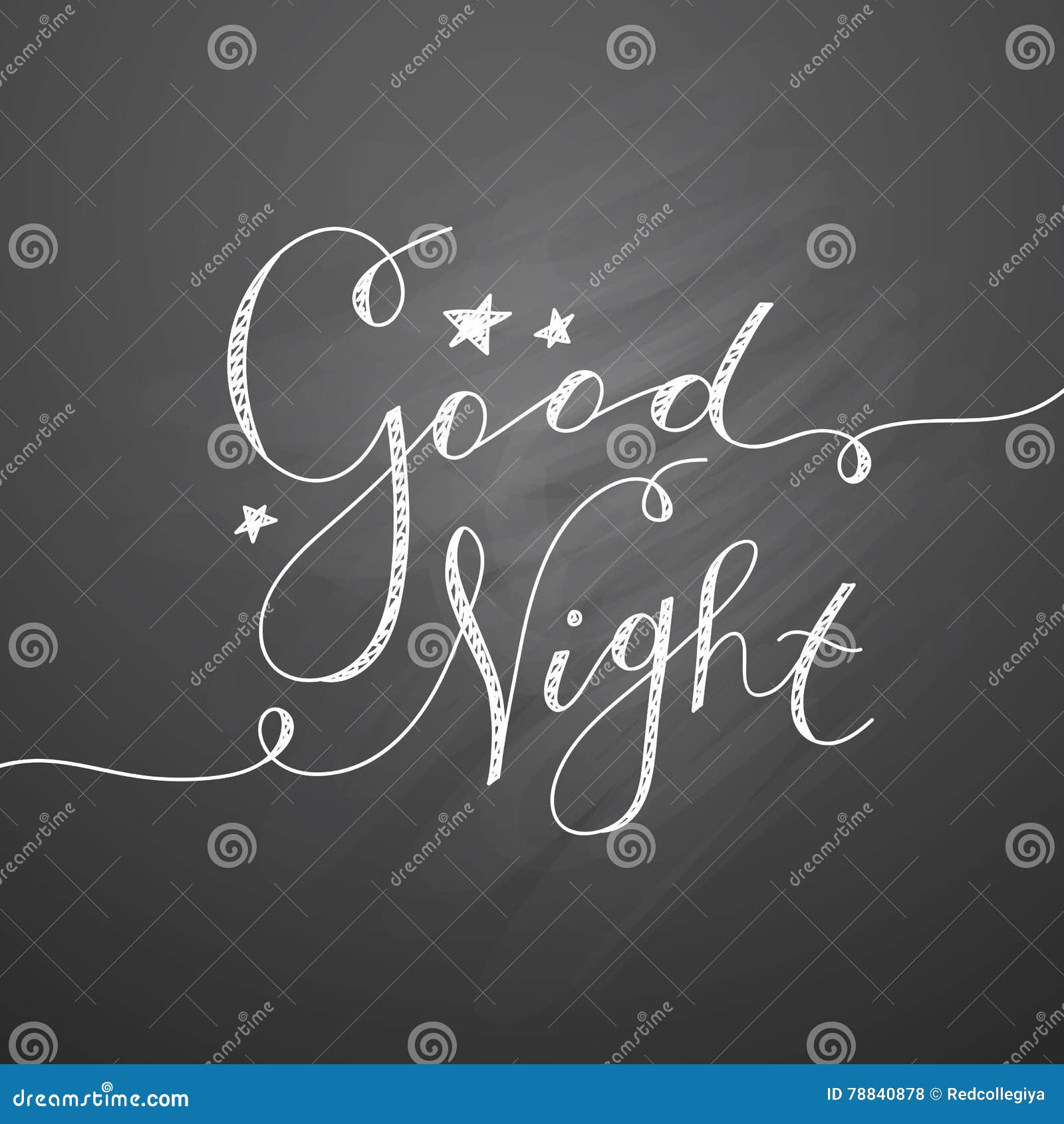 Good night lettering stock vector. Illustration of night - 78840878