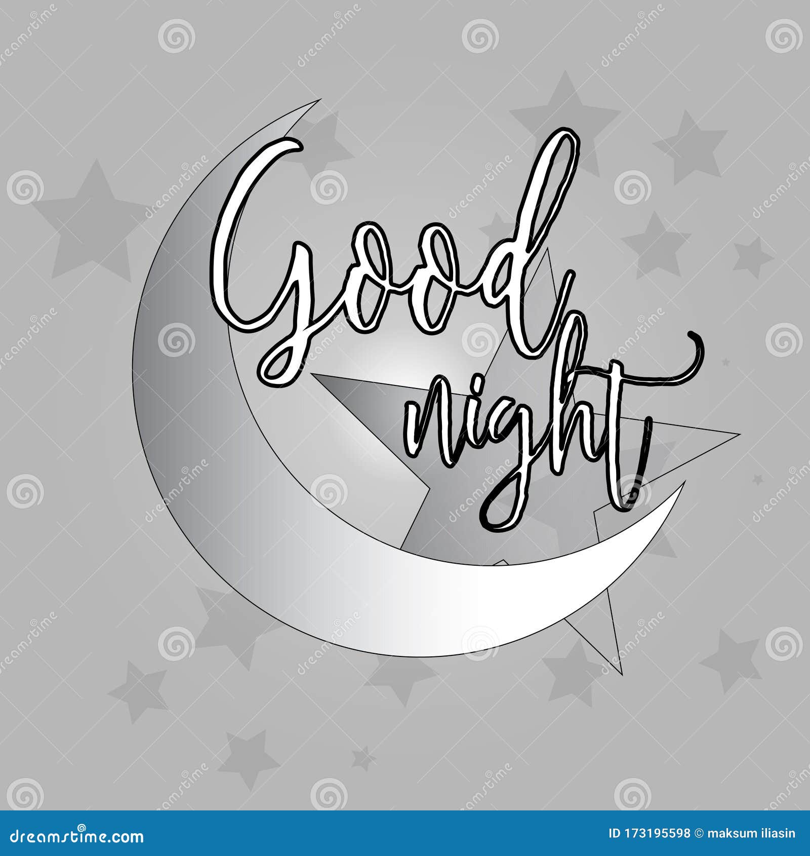Good Night Logo Design Vector Stock Vector - Illustration of poster ...