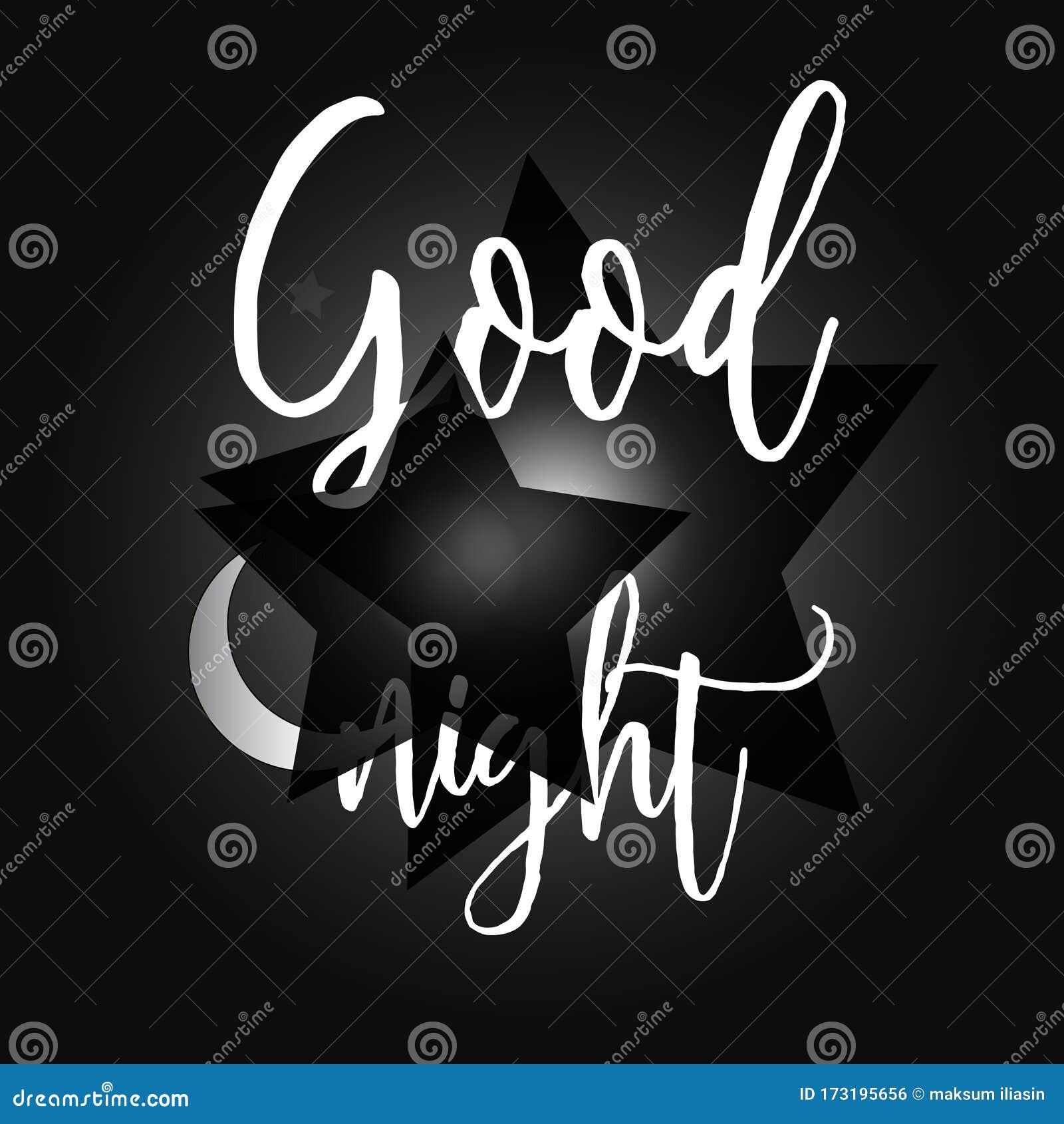 Good Night Logo Design Vector Stock Vector - Illustration of isolated ...