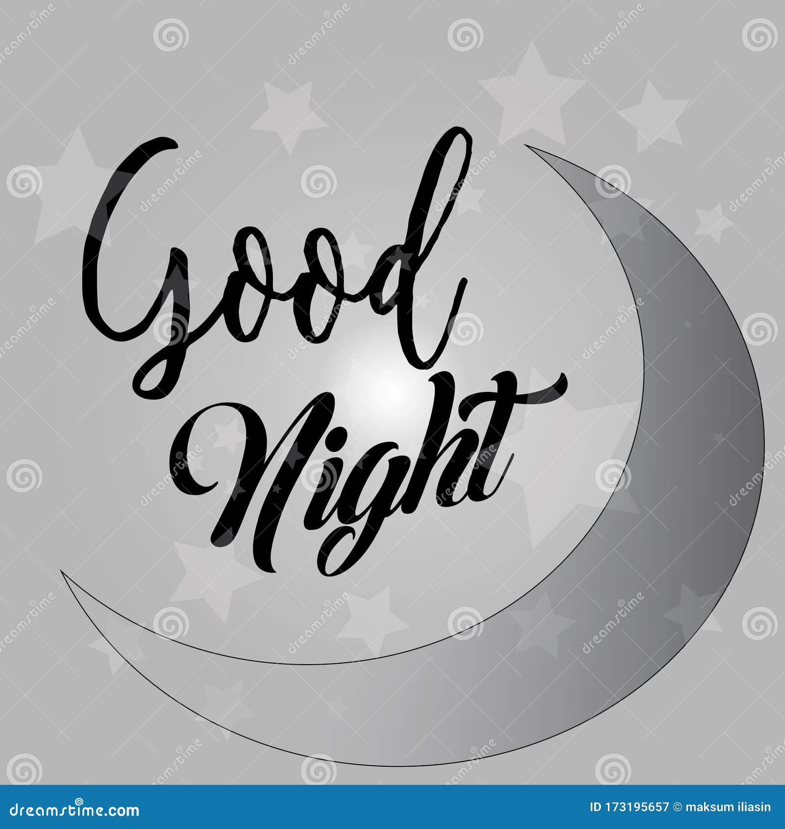 Good Night Logo Design Vector Stock Vector - Illustration of ...