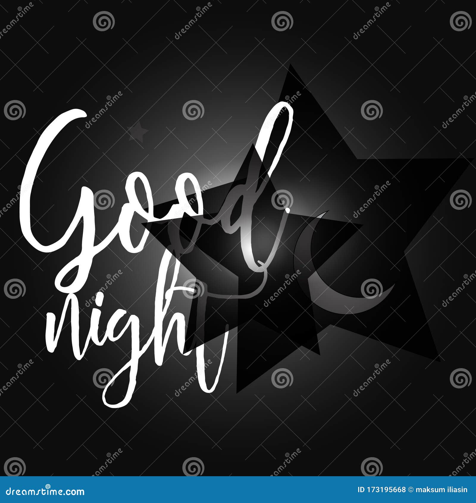 Good Night Logo Design Vector Stock Vector - Illustration of sign, dark ...