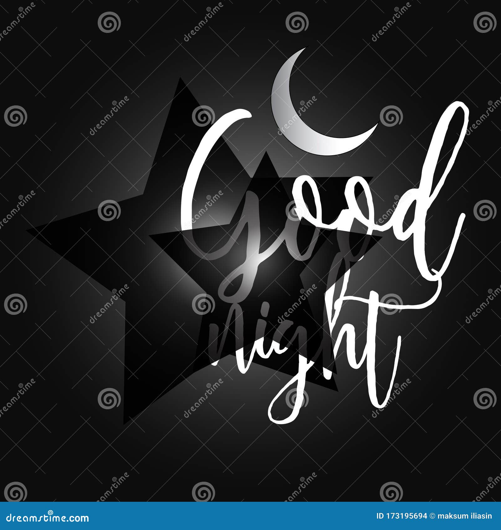 Good Night Logo Design Vector Stock Vector - Illustration of poster ...