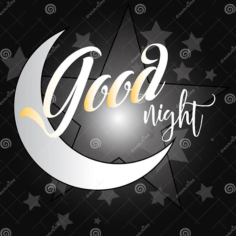 Good Night Logo Design Vector Stock Vector - Illustration of poster ...