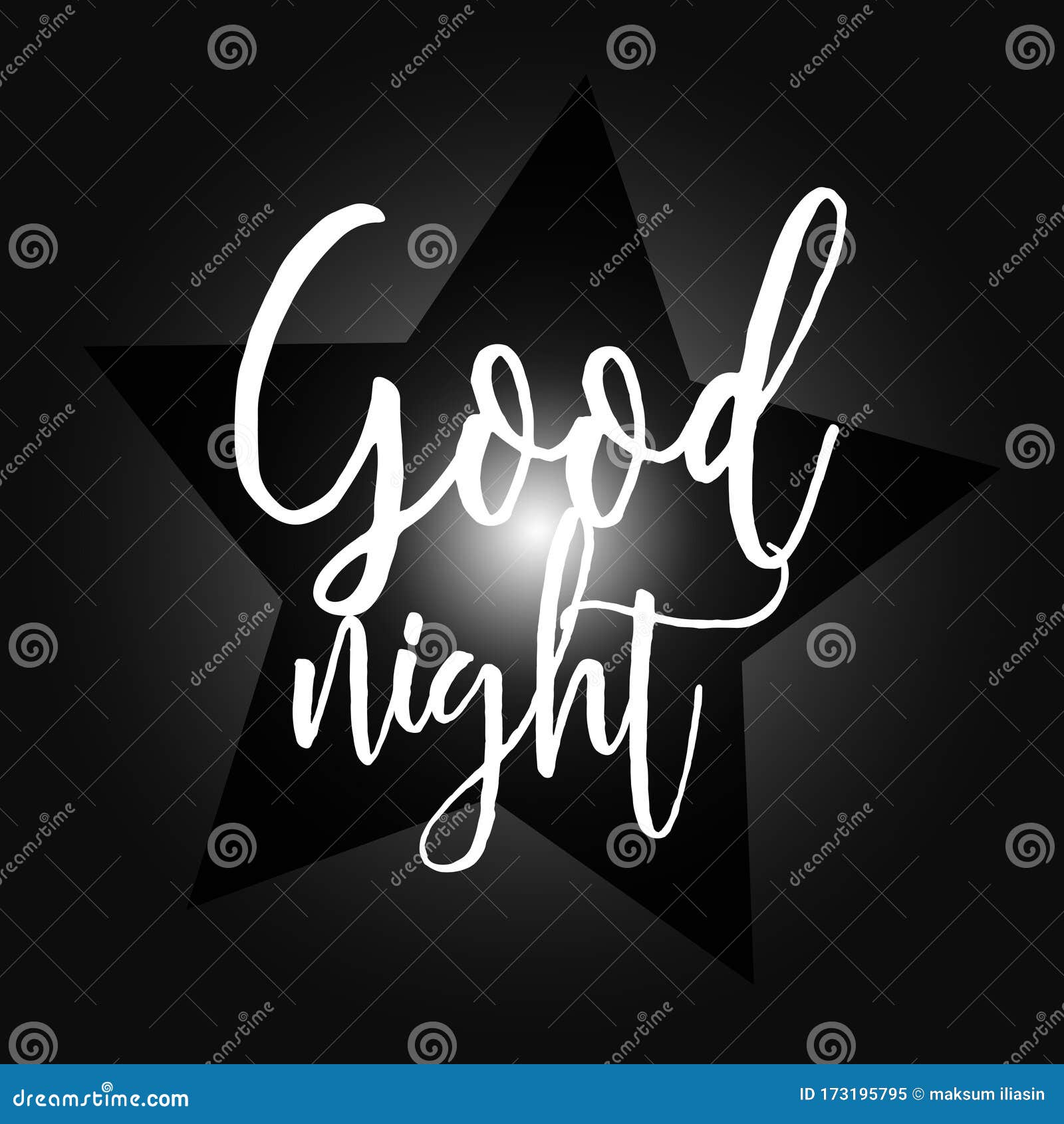 Good Night Logo Design Vector Stock Vector - Illustration of dark ...