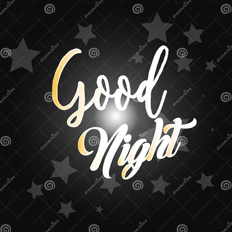 Good Night Logo Design Vector Stock Vector - Illustration of word ...