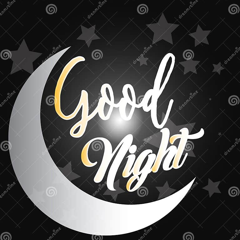 Good Night Logo Design Vector Stock Vector - Illustration of card ...