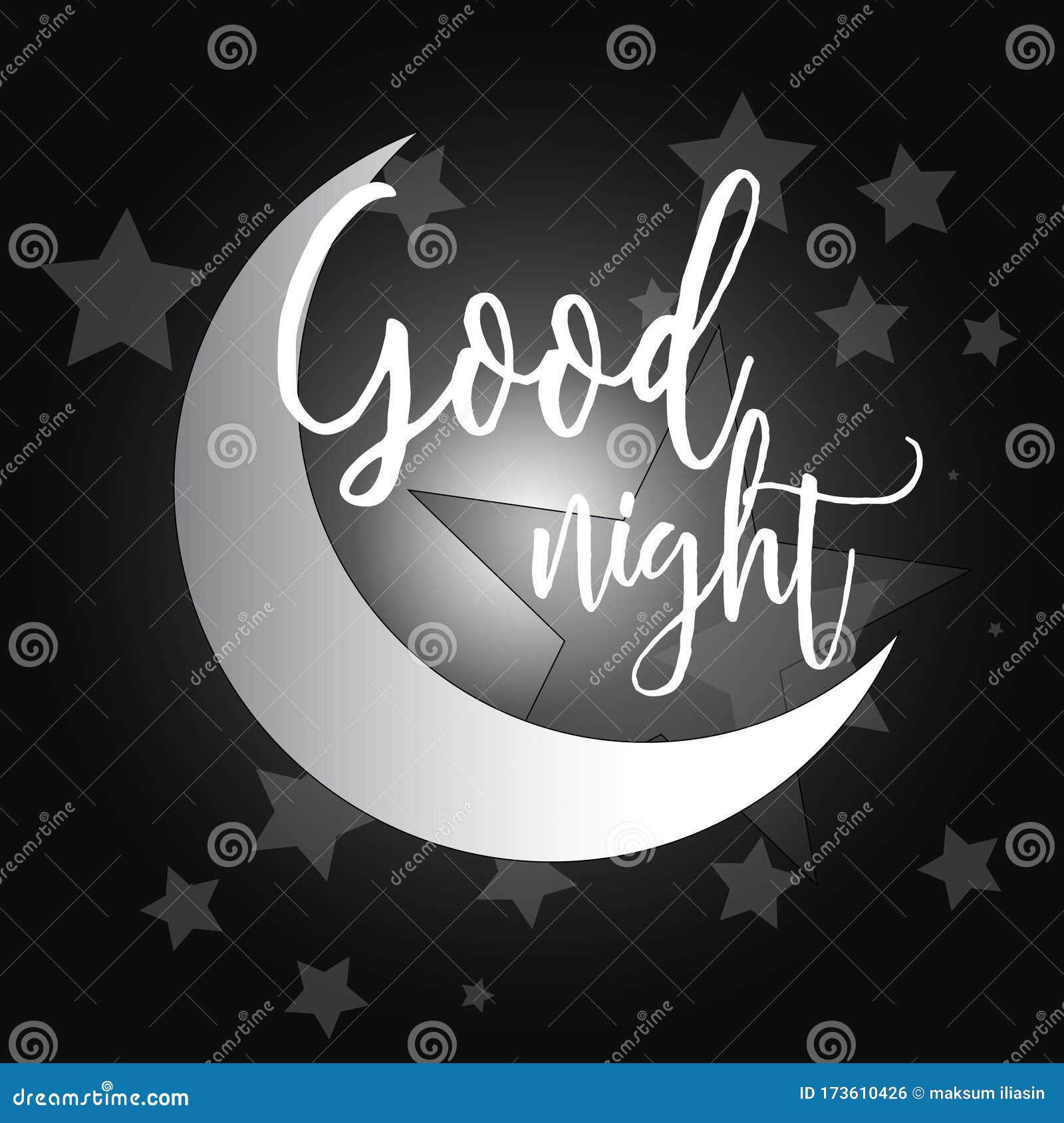 Good Night Logo Design Vector Stock Vector - Illustration of concept ...