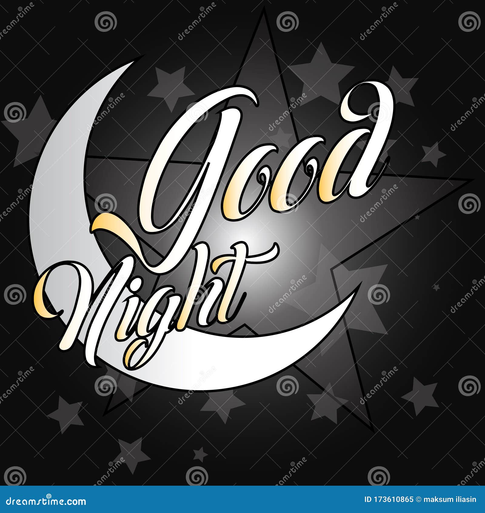 Good Night Logo Design Vector Stock Vector - Illustration of background ...