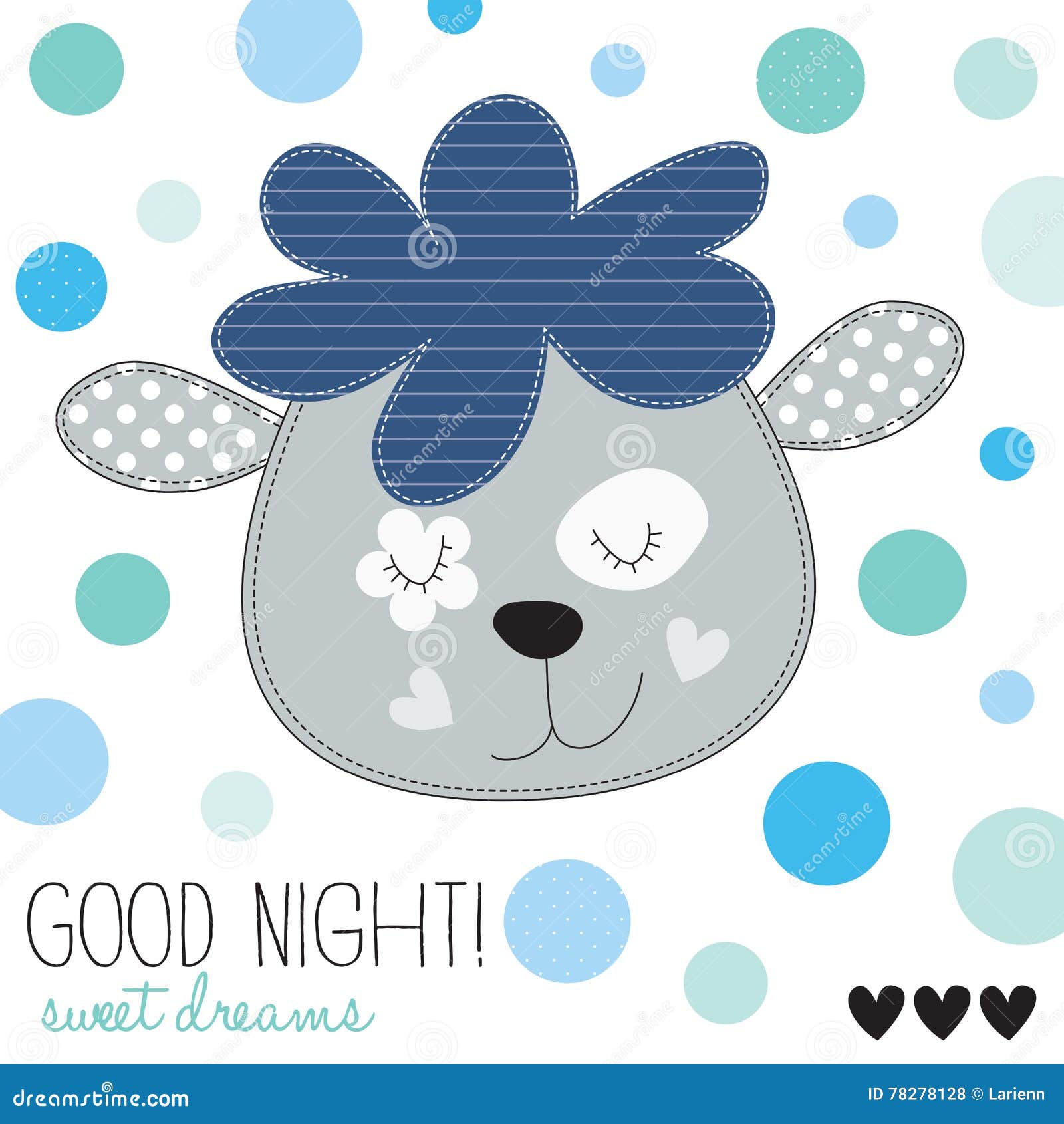 Good Night Sheep Vector Illustration Stock Vector - Illustration of ...