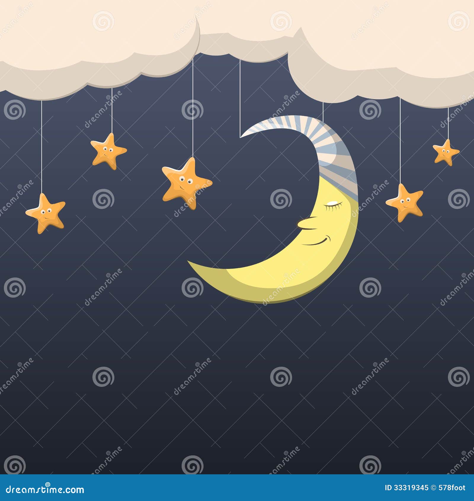 Good night stock vector. Illustration of light, fantasy - 33319345