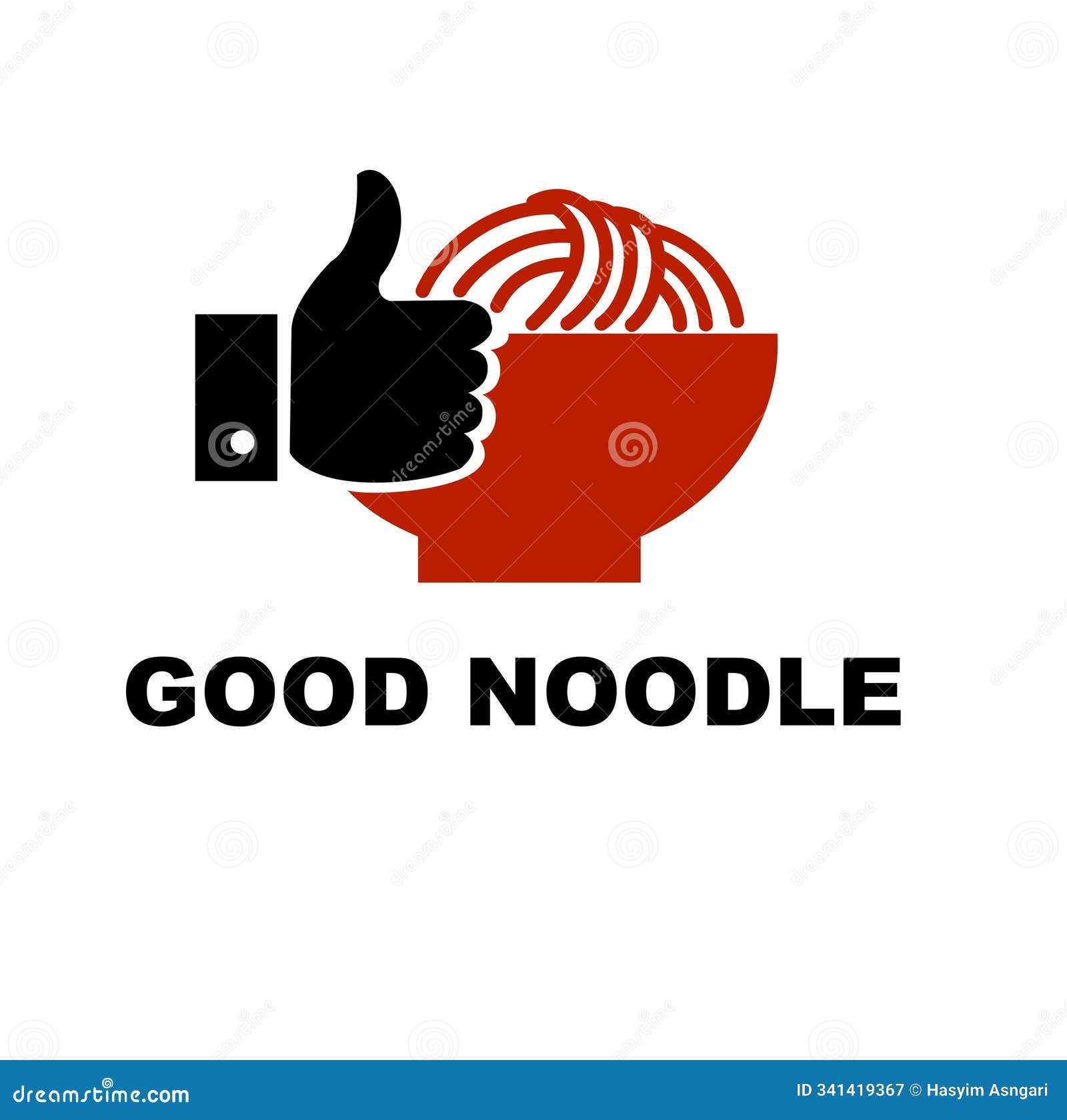 Good Noodle Logo Design Concept Stock Illustration - Illustration of ...