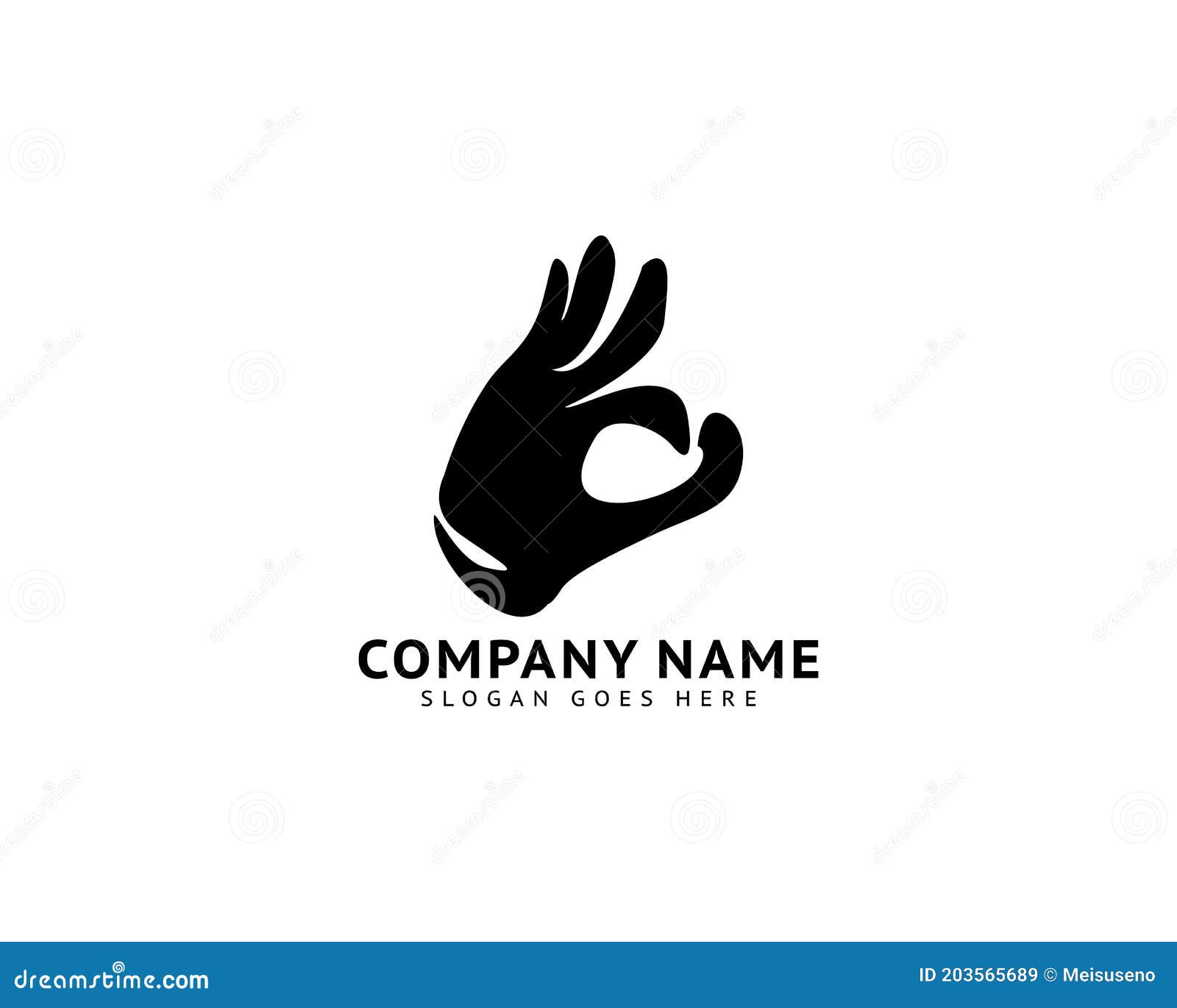 Good and OK Gesture Logo Design Template Stock Vector - Illustration of ...