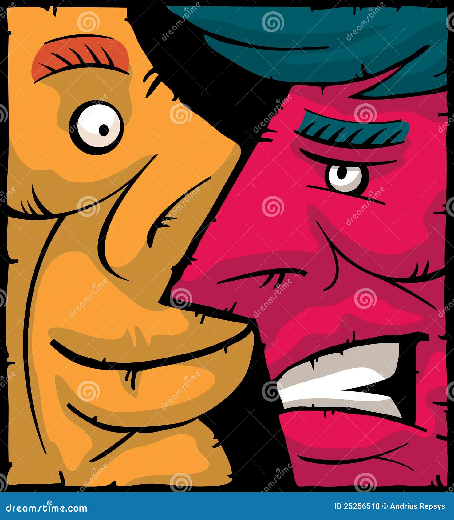 Good person bad person stock illustration. Illustration of angry - 25256518