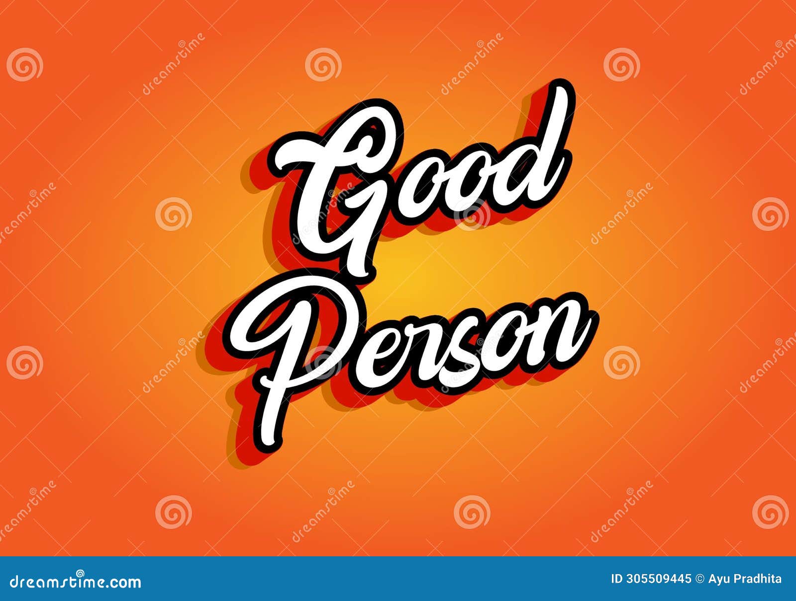 Good Person. Text Effect in 3D Look. Eye Catching Color Stock ...