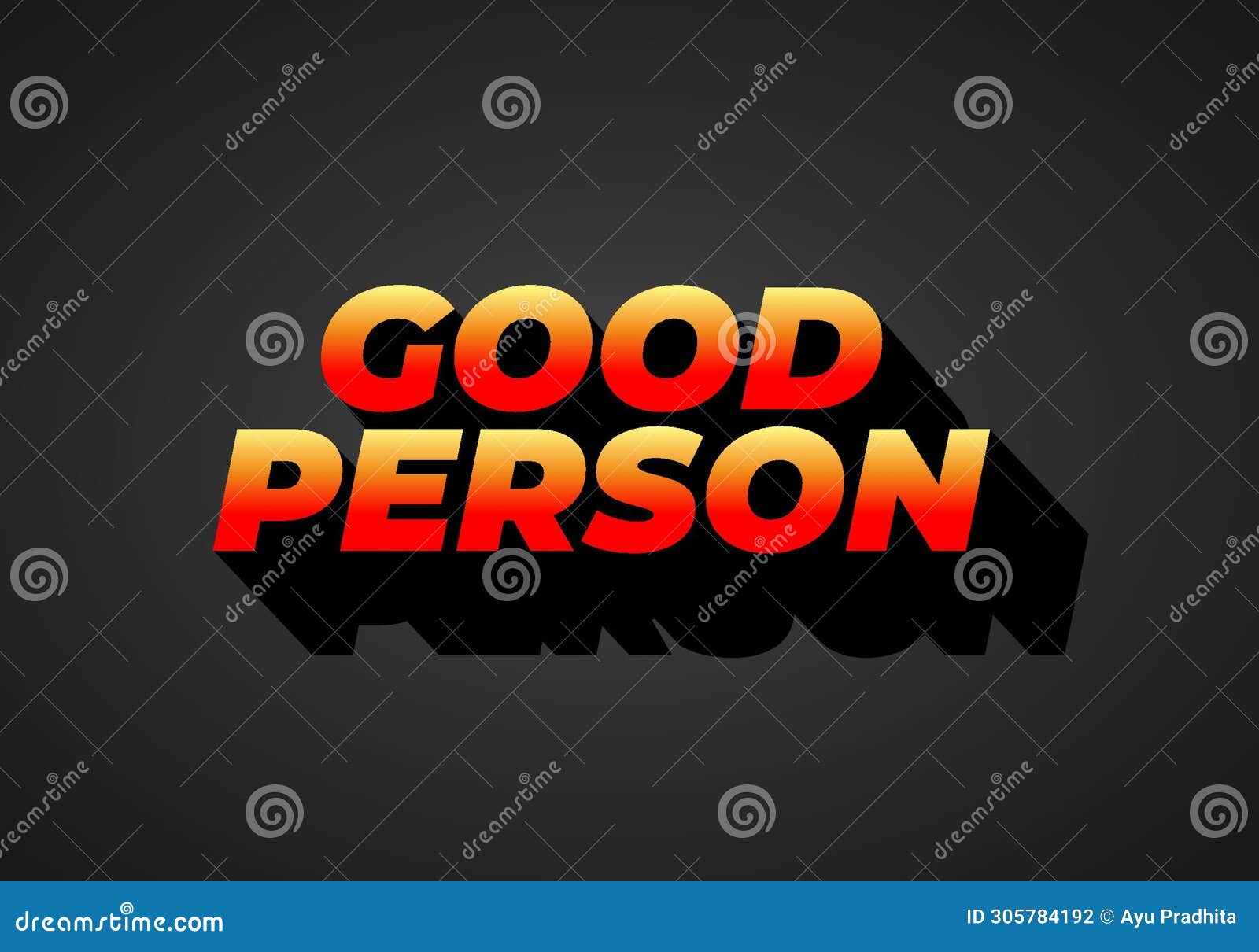 Good Person. Text Effect in 3D Look. Eye Catching Color Stock ...