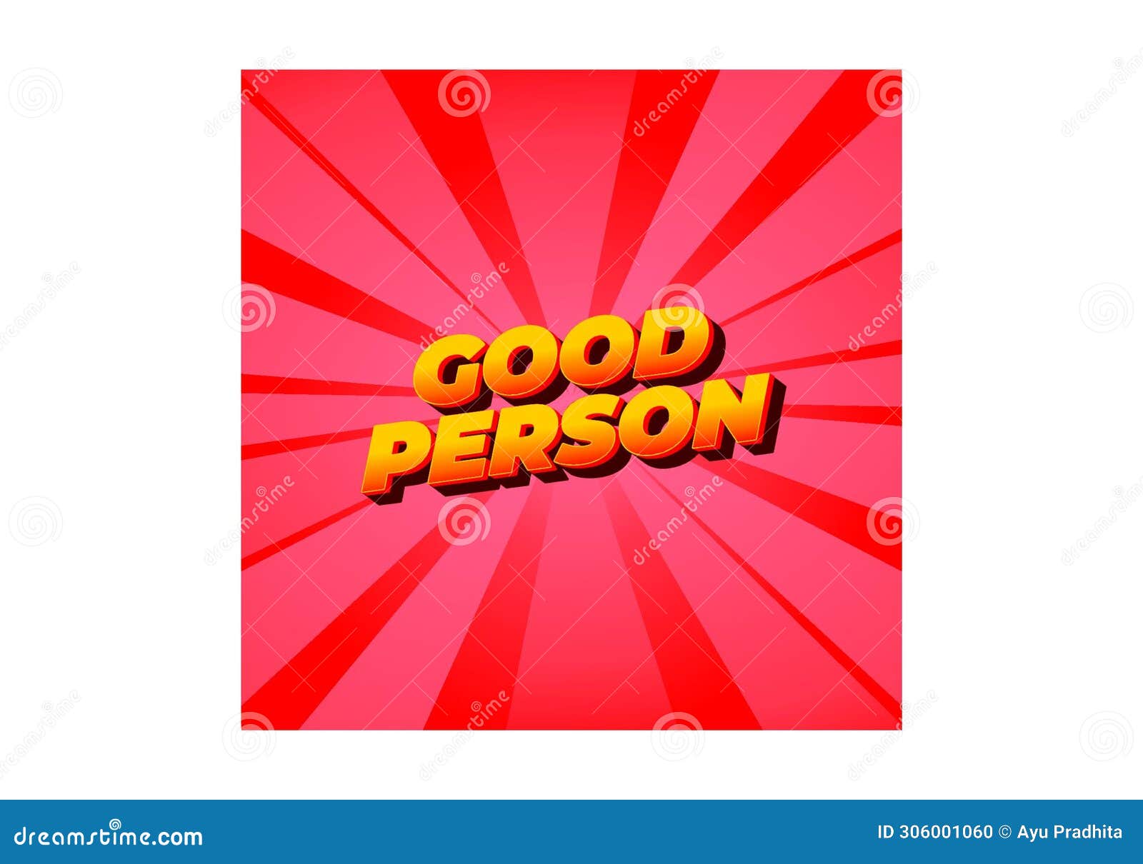 Good Person. Text Effect in 3D Look. Eye Catching Color Stock Vector ...