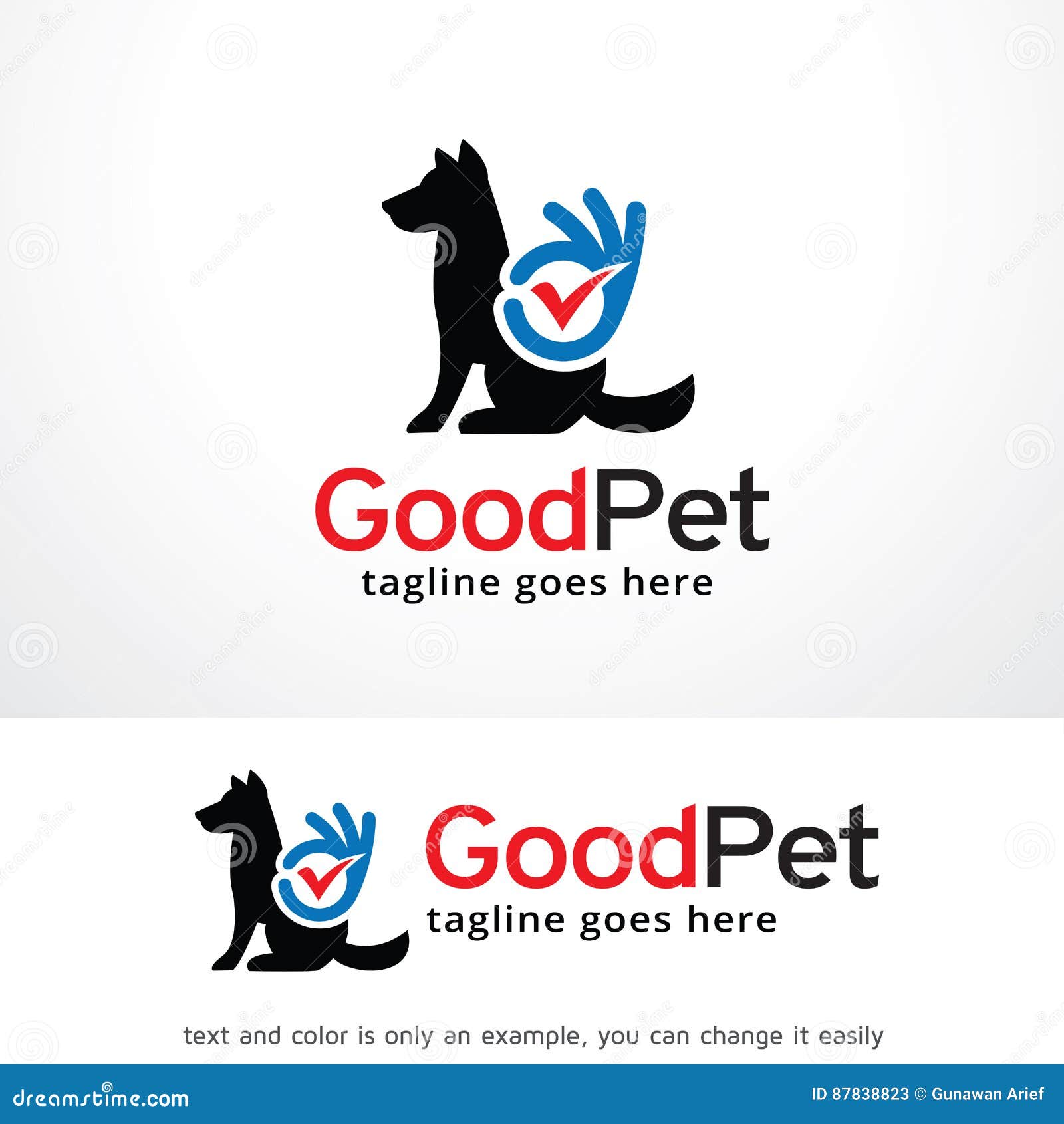 Good Pet Logo Template Design Vector Stock Vector - Illustration of ...