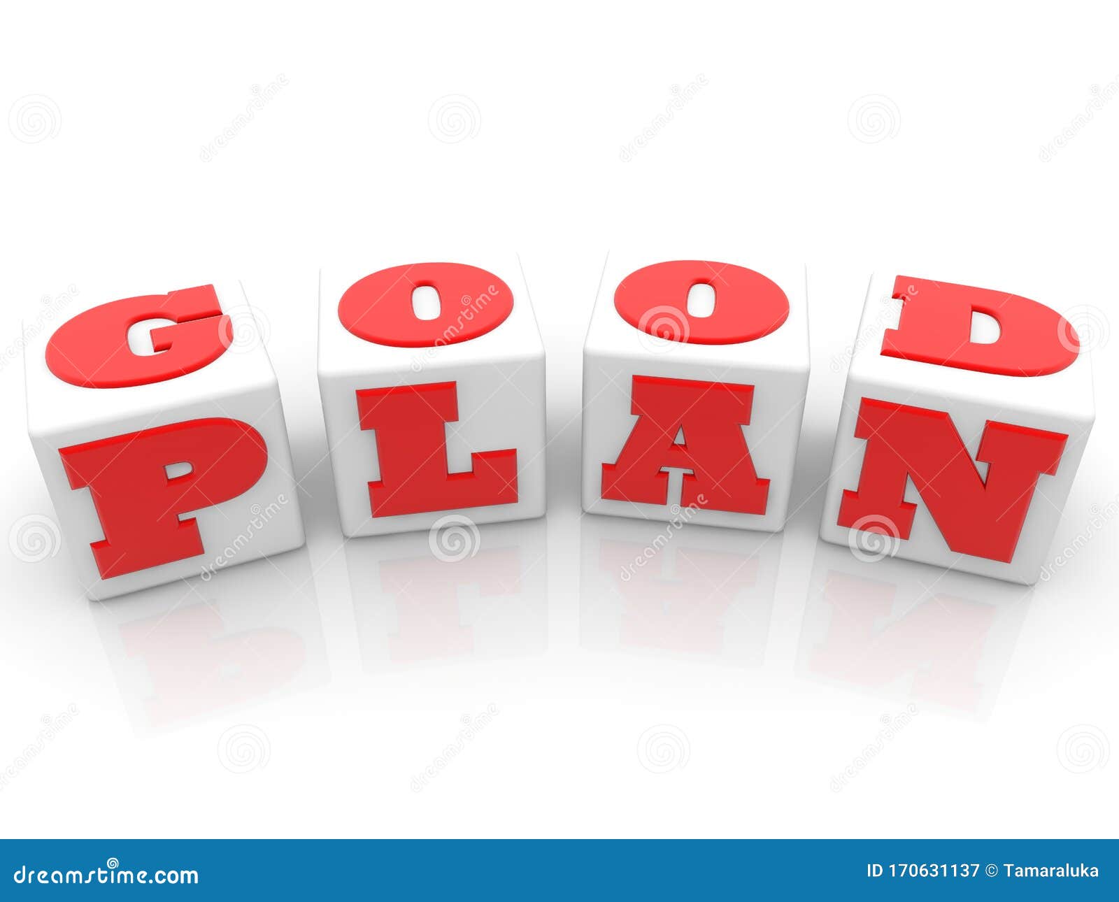 Good Plan Concept on White Toy Blocks Stock Illustration - Illustration ...
