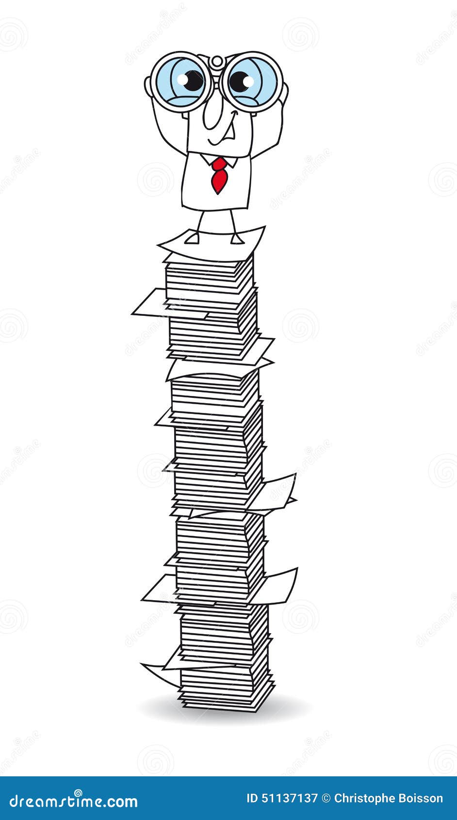 Good Point of View on a Paper Stack Stock Vector - Illustration of ...