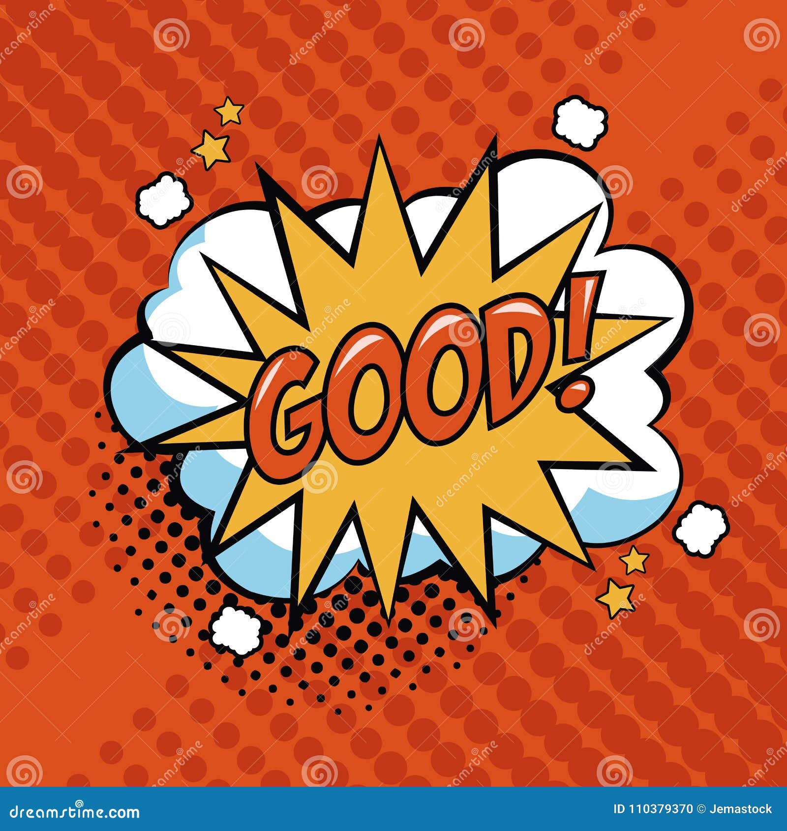 Good pop art stock vector. Illustration of idea, modern - 110379370