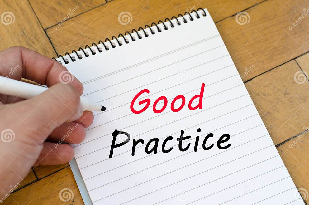 Good Practice Text Concept on Notebook Stock Photo - Image of ideal ...