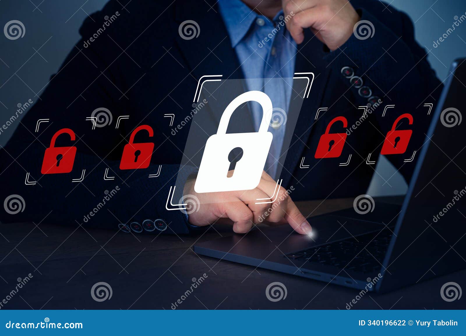 Good Protection from Hacker Attack, Cybersecurity Concept, Data ...