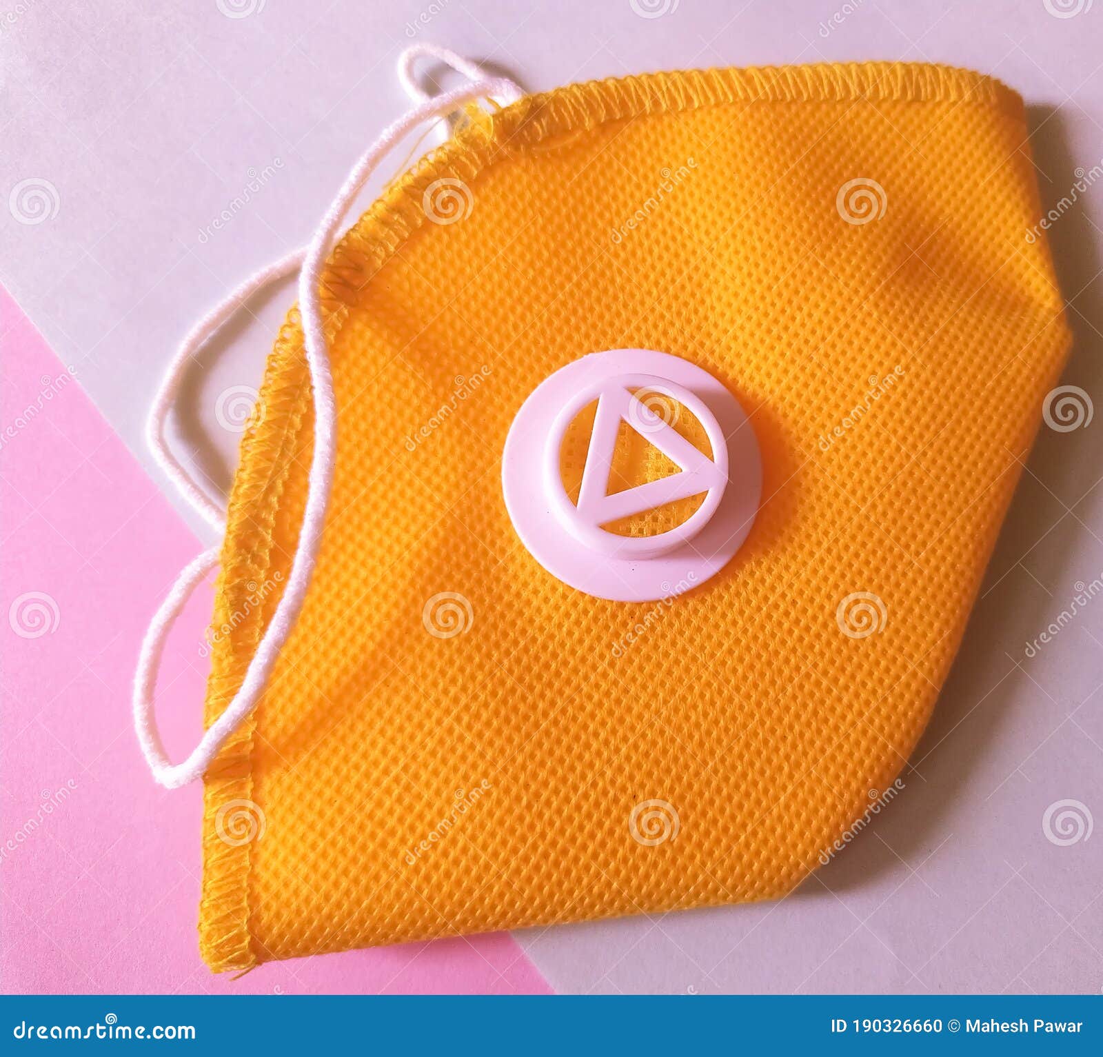 Good Quality Orange Mask on White Background. Stock Photo - Image of ...