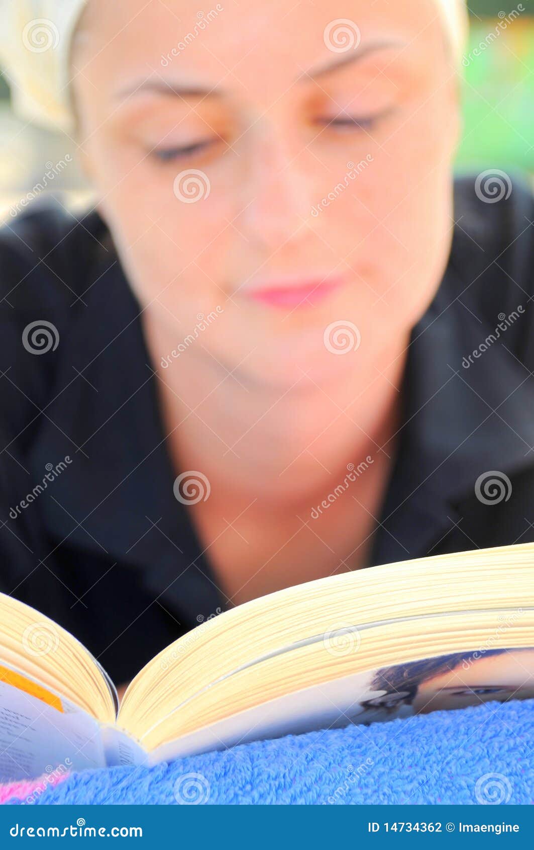Good Reading (portrait of a Woman with Book) Stock Photo - Image of ...