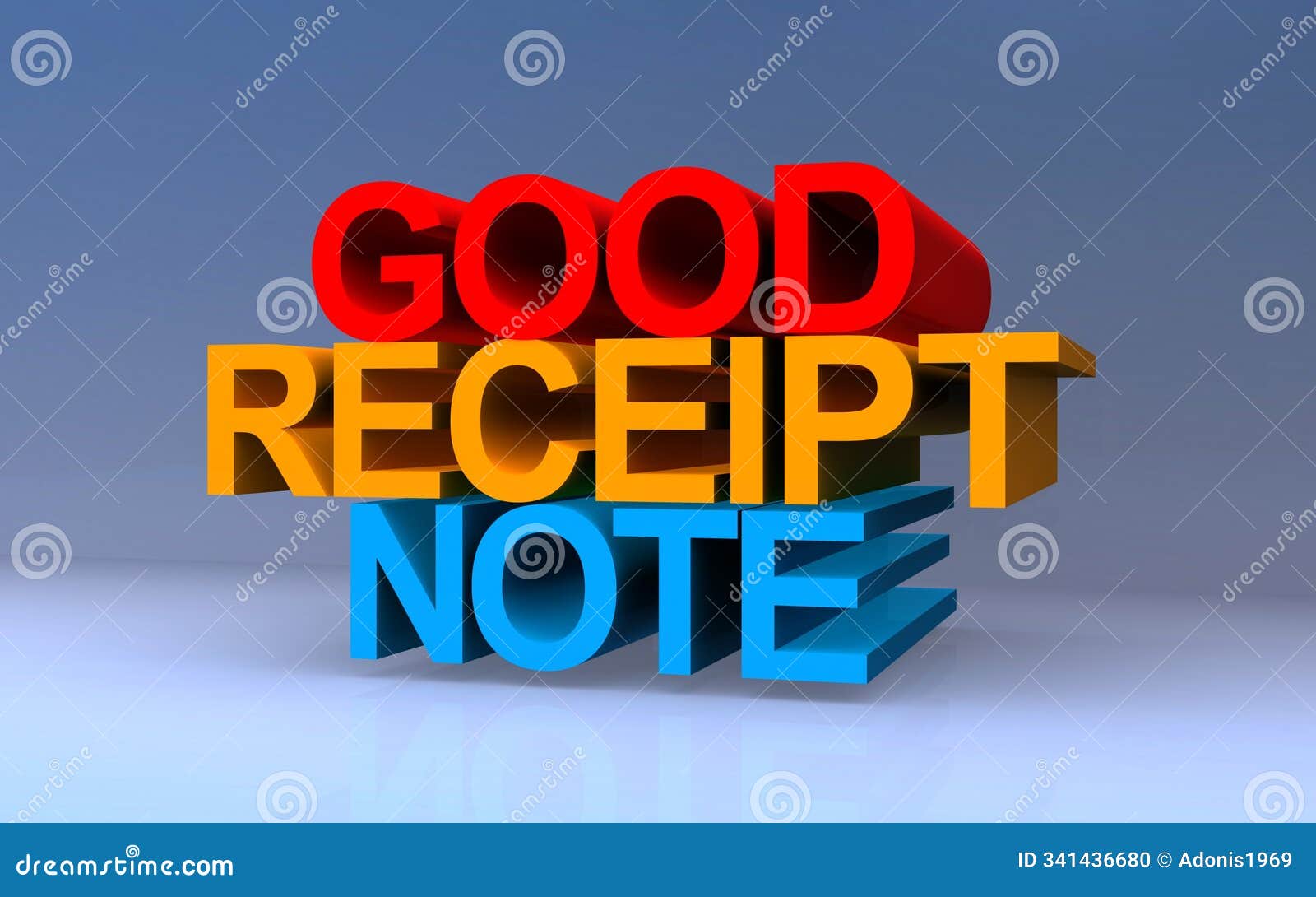 Good receipt note on blue stock illustration. Illustration of document ...