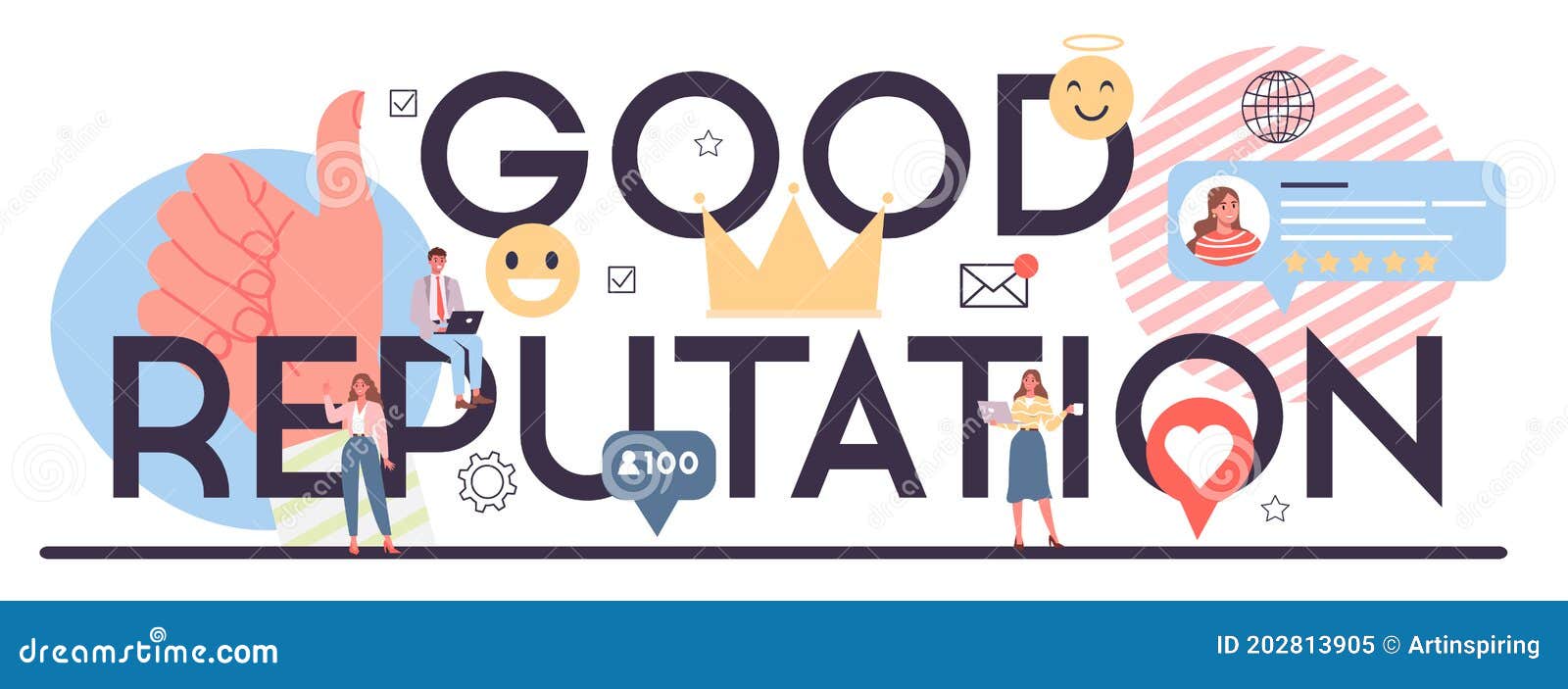 Good Reputation Typographic Header. Building Relationship with People ...