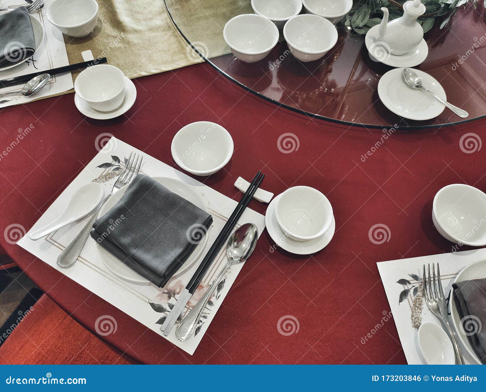 Good Restaurant Design Interior. a Chinesee Style Table Manner Stock ...