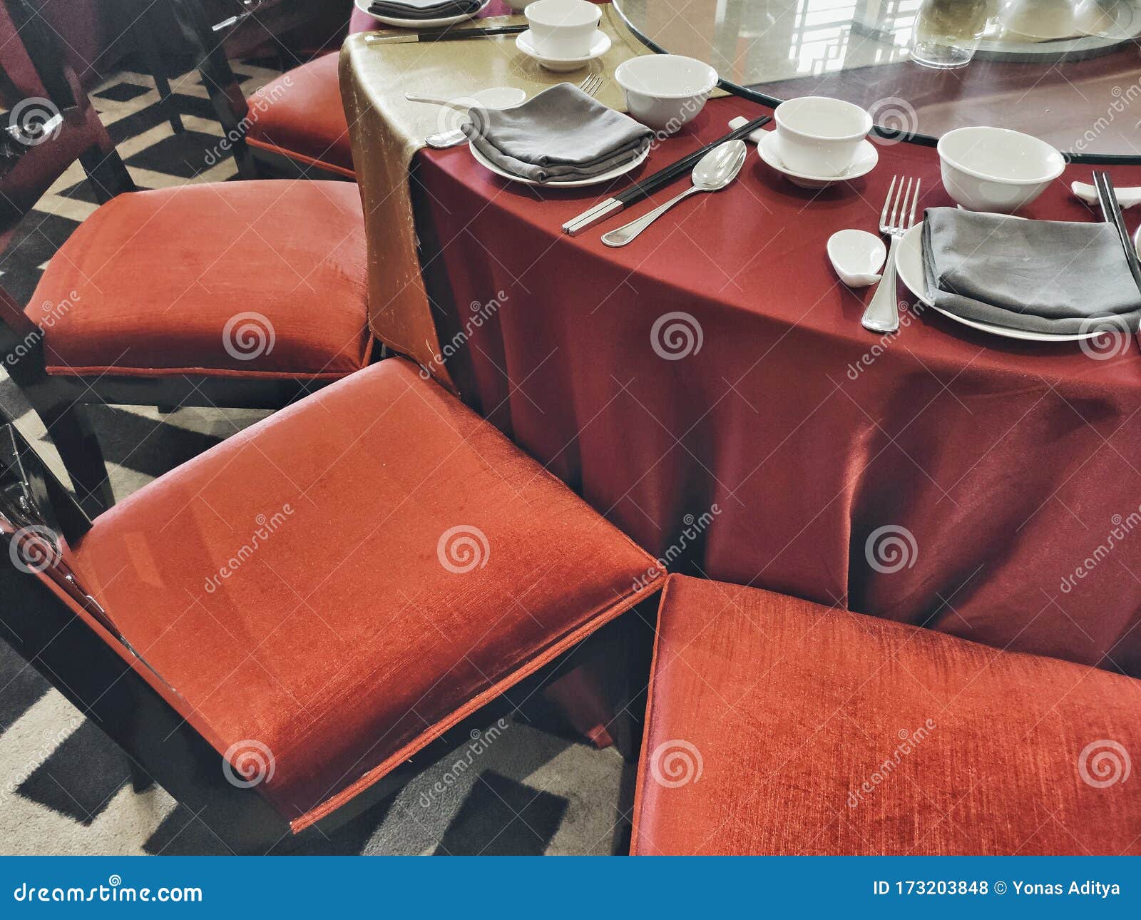 Good Restaurant Design Interior. a Chinesee Style Table Manner Stock ...