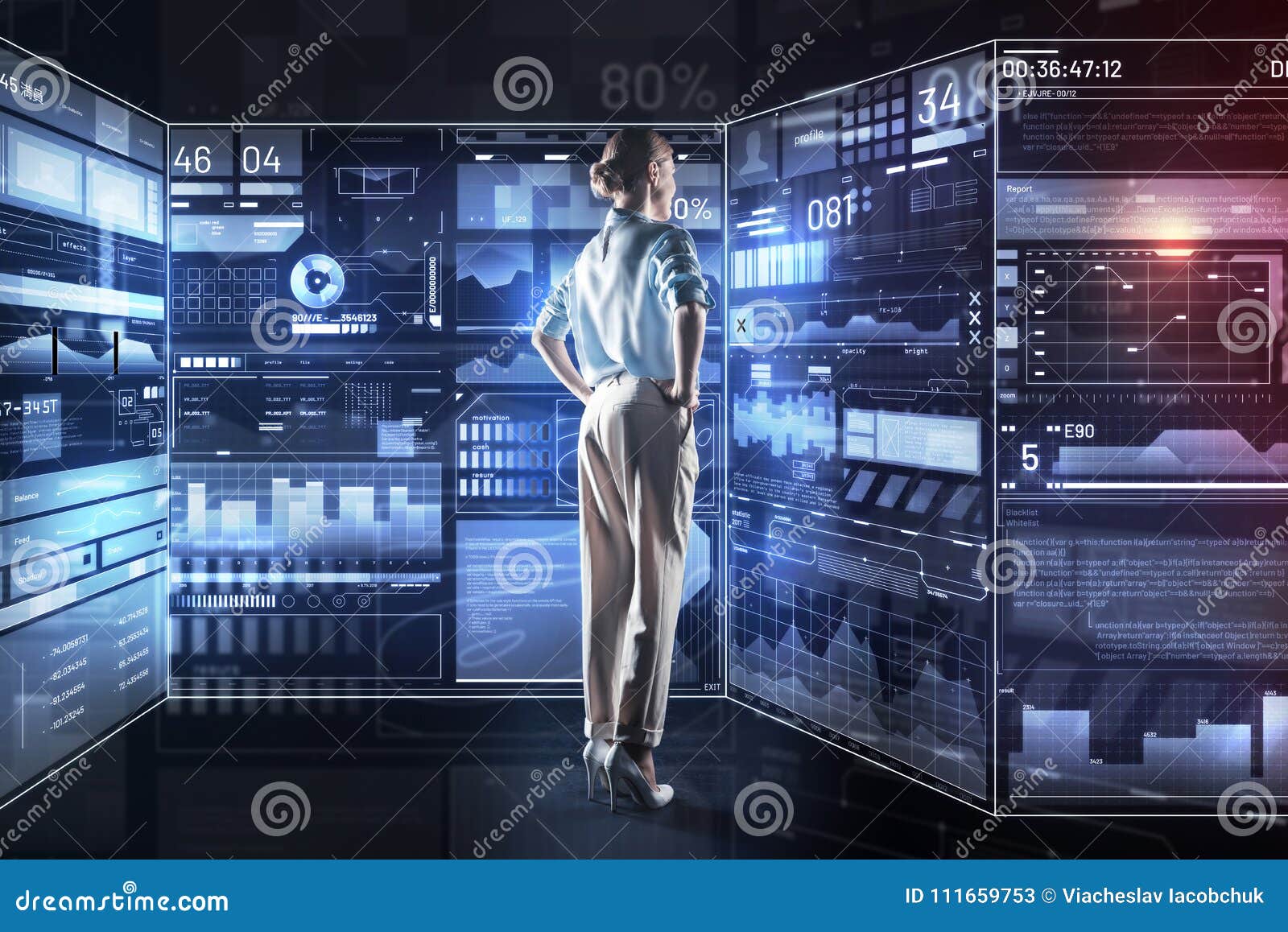 Experienced Programmer Looking at the Screen and Feeling Confident ...