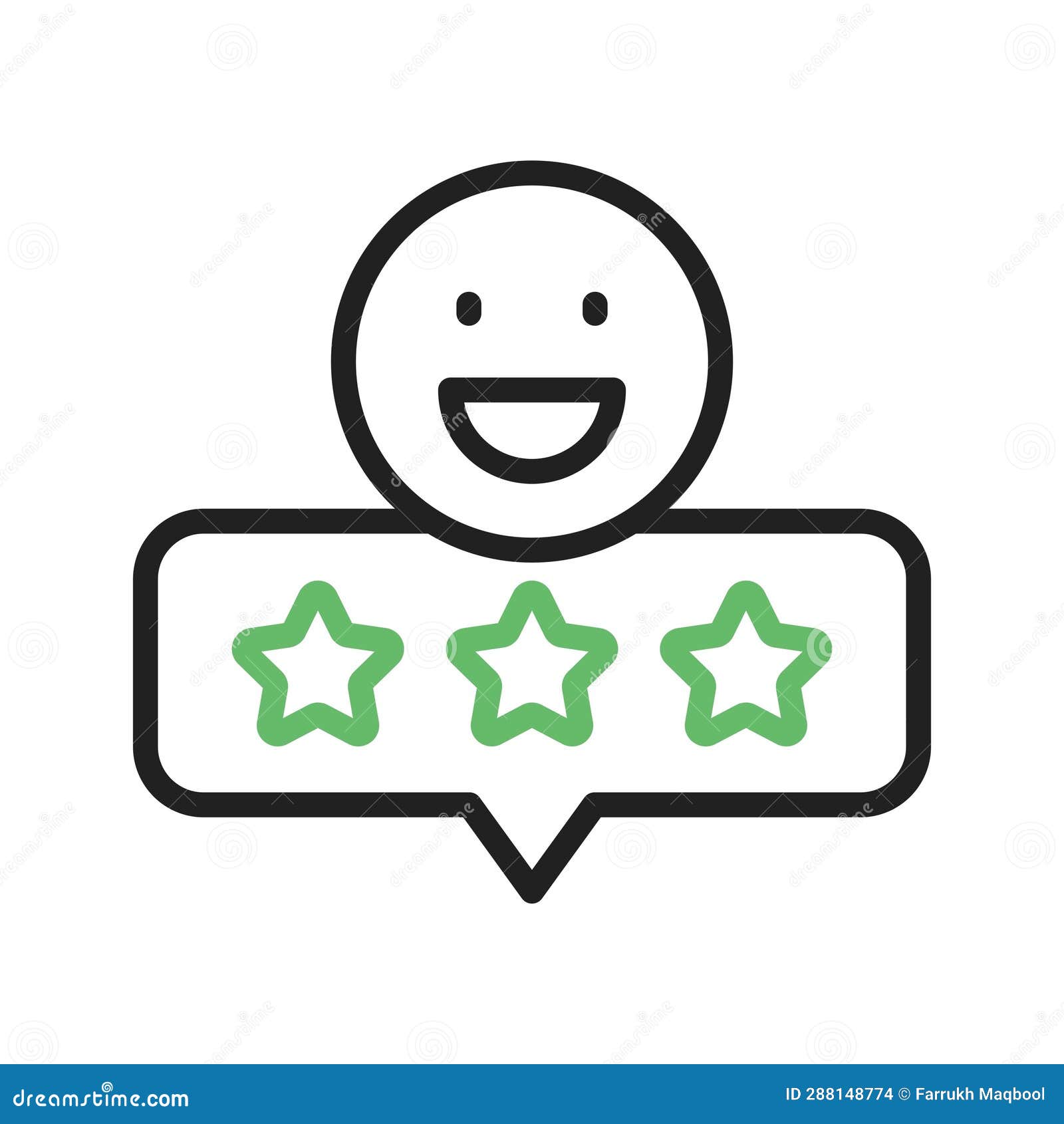 Good Review Icon Image. stock vector. Illustration of outline - 288148774