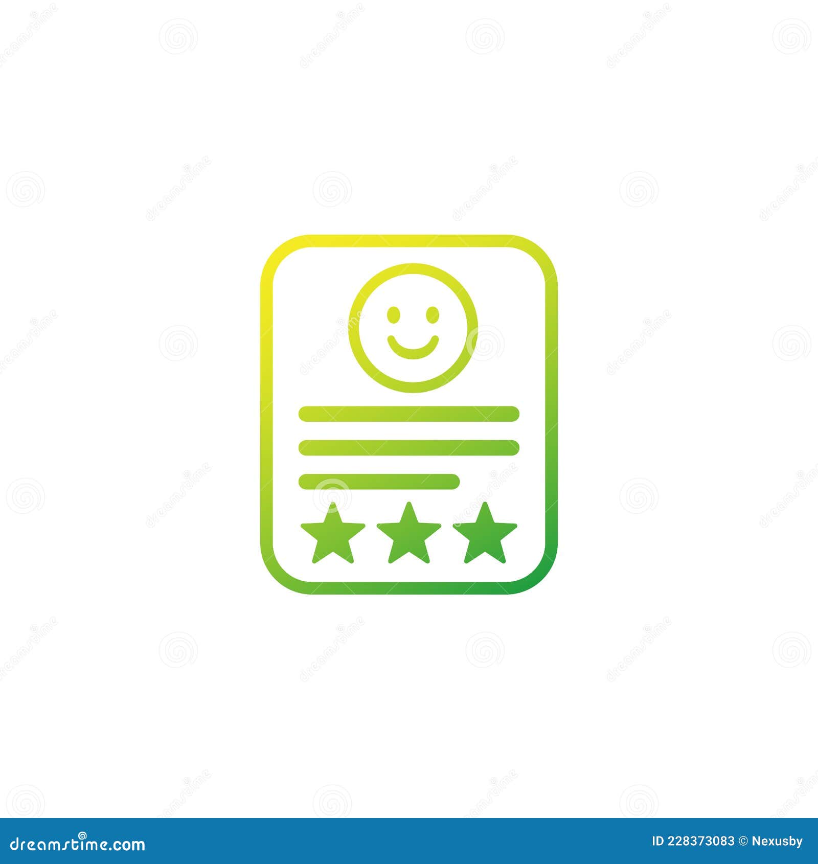Good review icon on white stock vector. Illustration of rating - 228373083