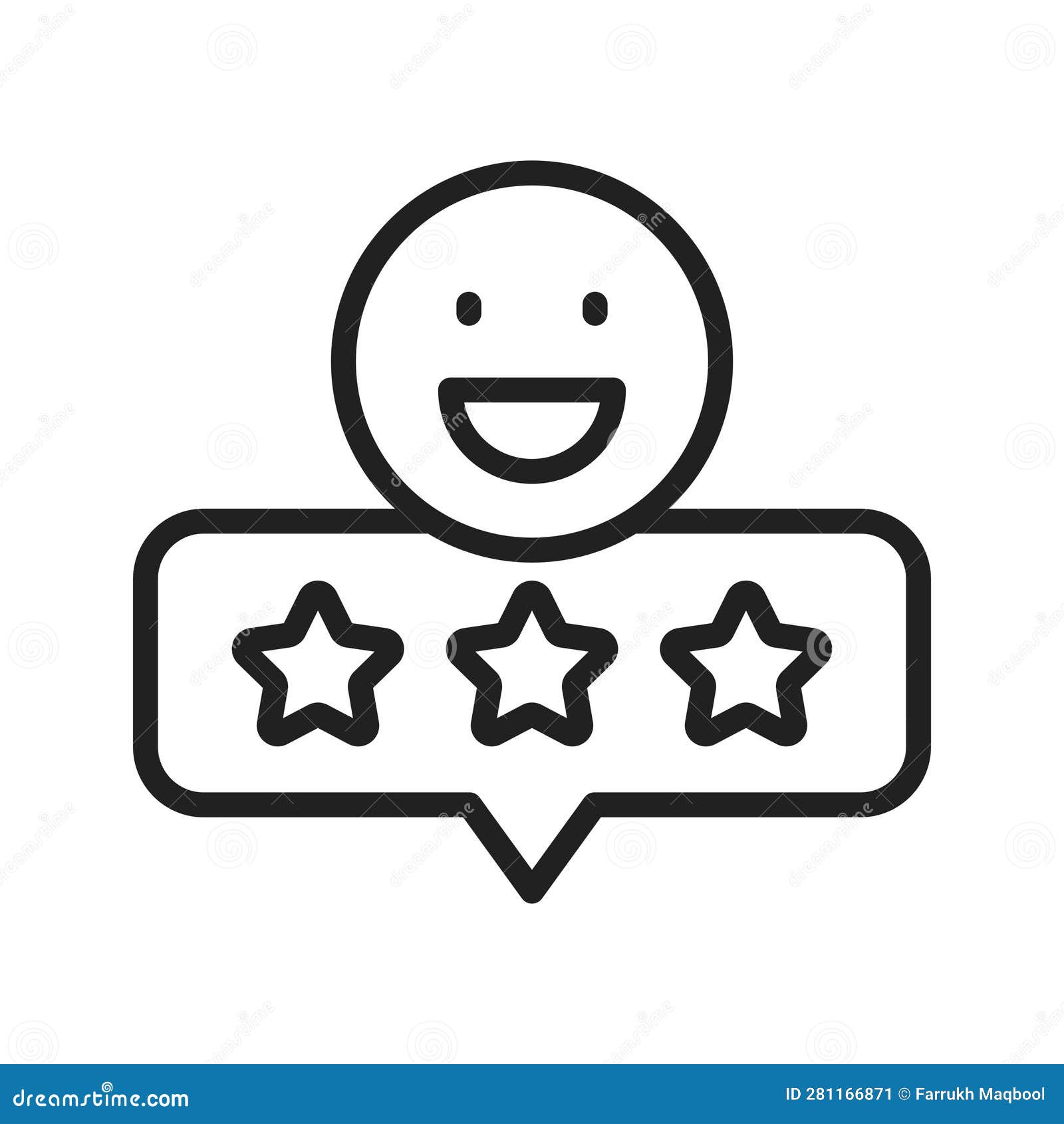Good Review Icon Image. stock vector. Illustration of isolated - 281166871